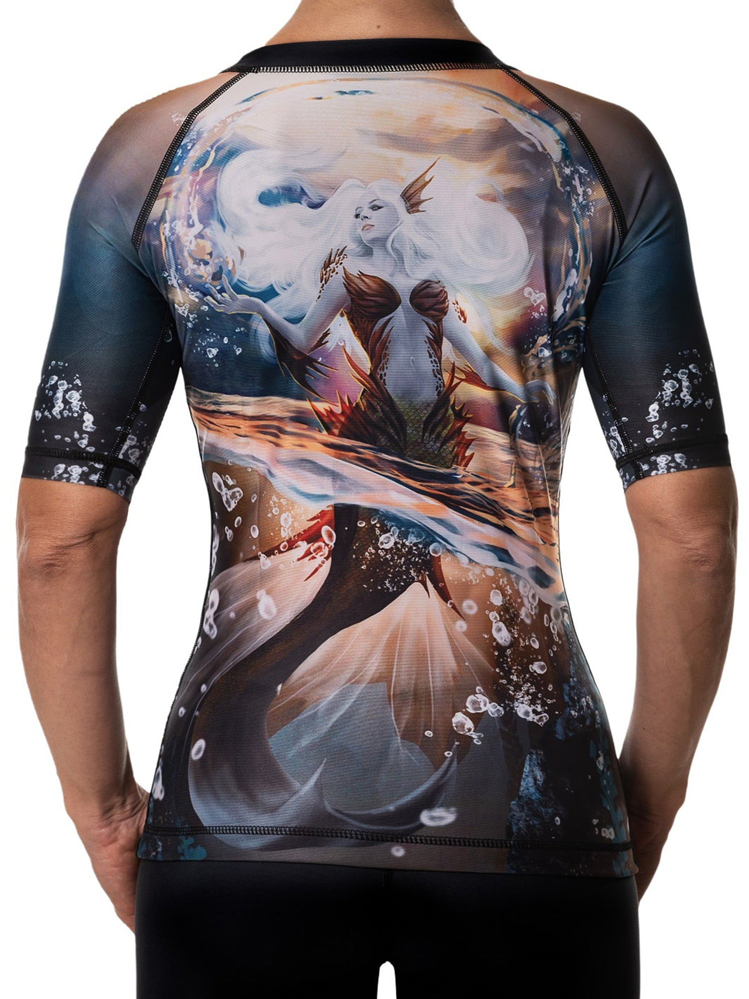 Raven Fightwear Women's The Siren Mermaid BJJ Rash Guard Short Sleeve ...