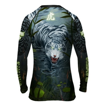 Raven Fightwear Women's Cobra Snake BJJ Rash Guard MMA Black/Blue ...