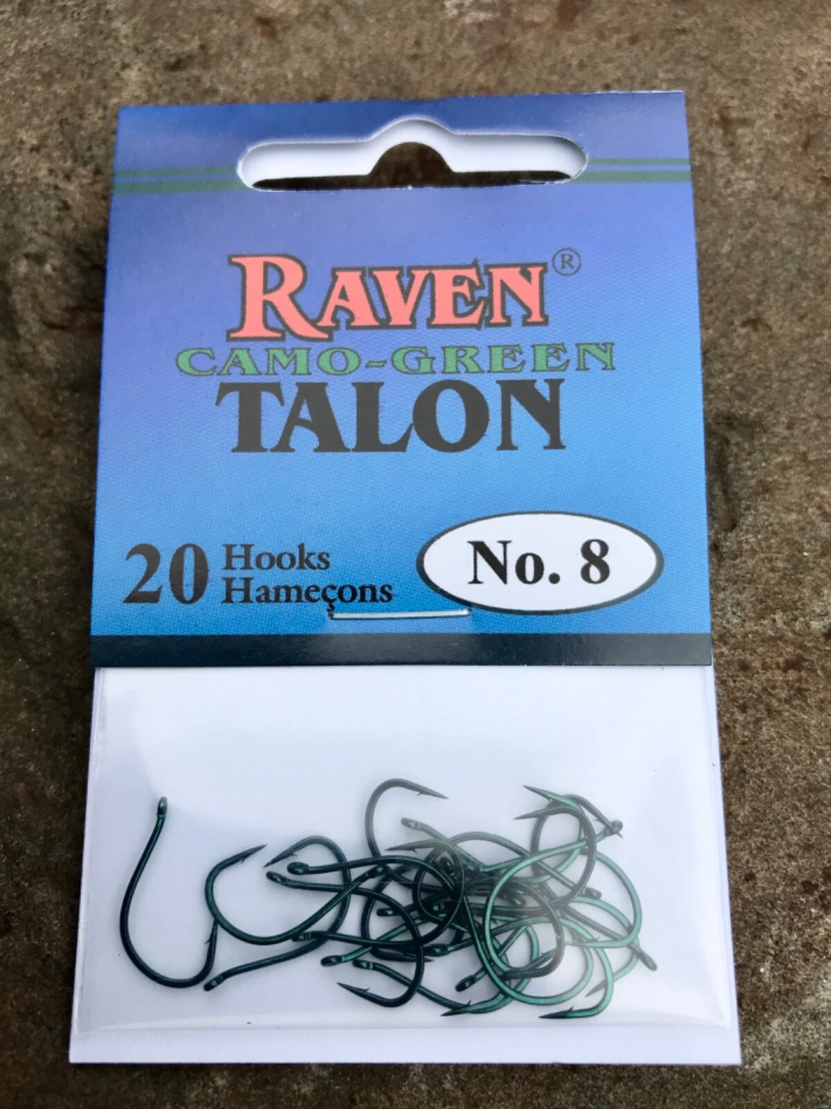Raven Fishing Hooks-Talon Green, NO.8, 20/Pack - Walmart.com