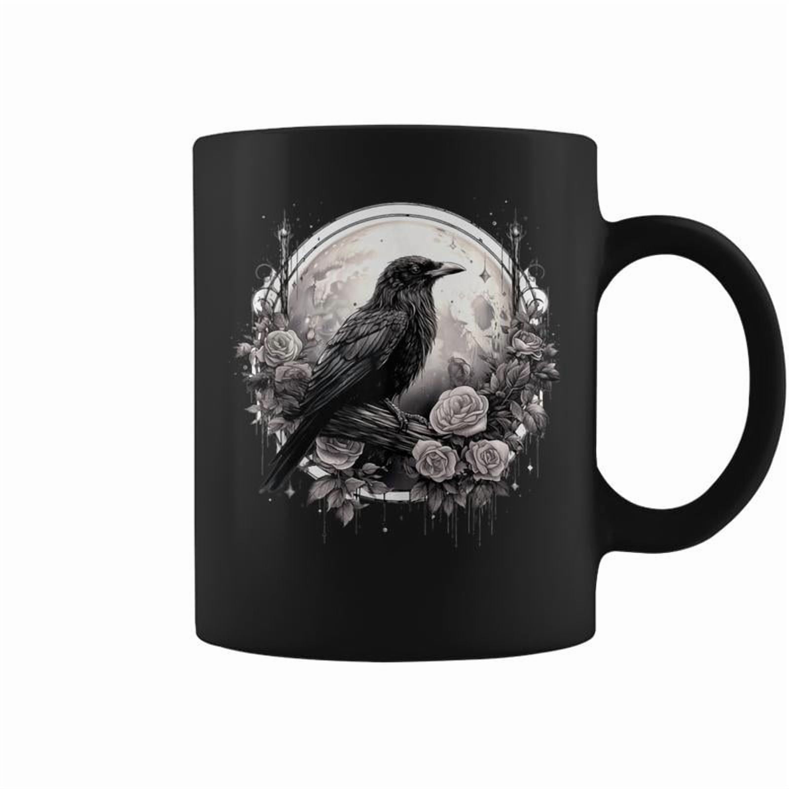 Raven Full Moon Gothic Witchy Crow Roses Mystical Coffee Mugs - Walmart.com