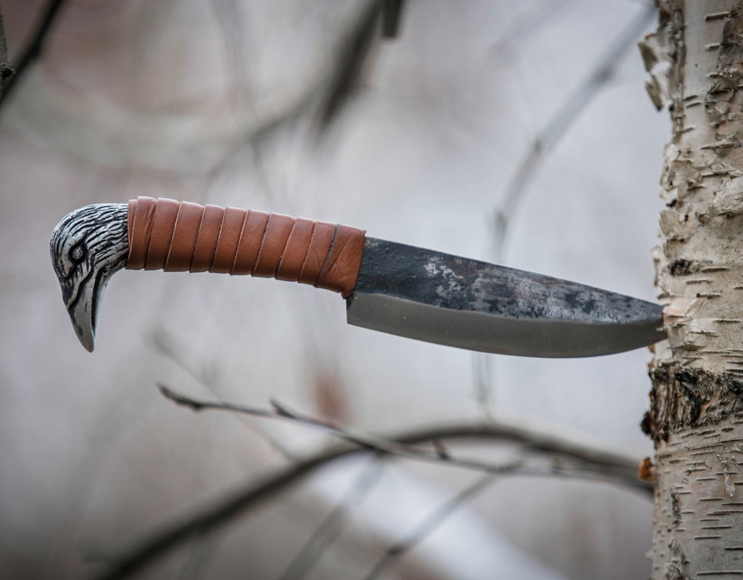 Raven Hilt Knife - 5.5" Blade (13 cm) (Knifeonly) - Walmart.com