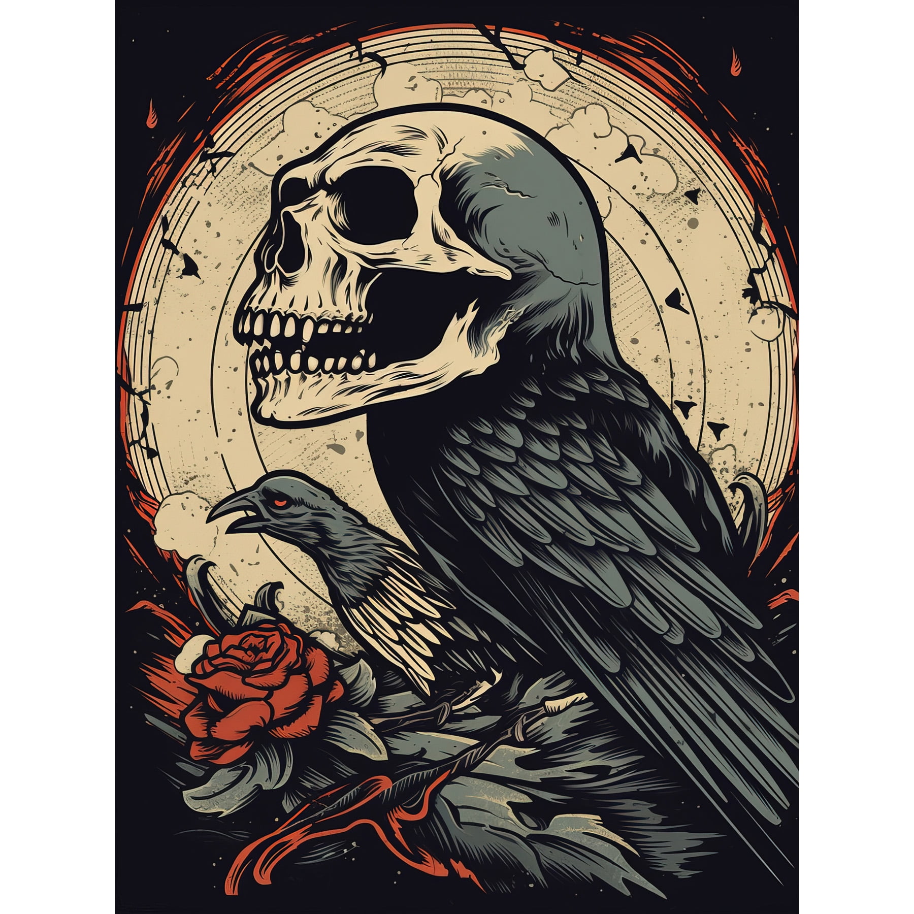 Rockabilly Girl Skull