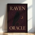 Raven Oracle Gothic Poster Mystical Crow Wall Art Celestial Vintage ...