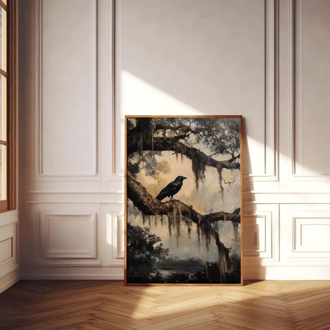 Raven Poster Edgar Allen Poe Inspired Art Southern Gothic Decor Live ...