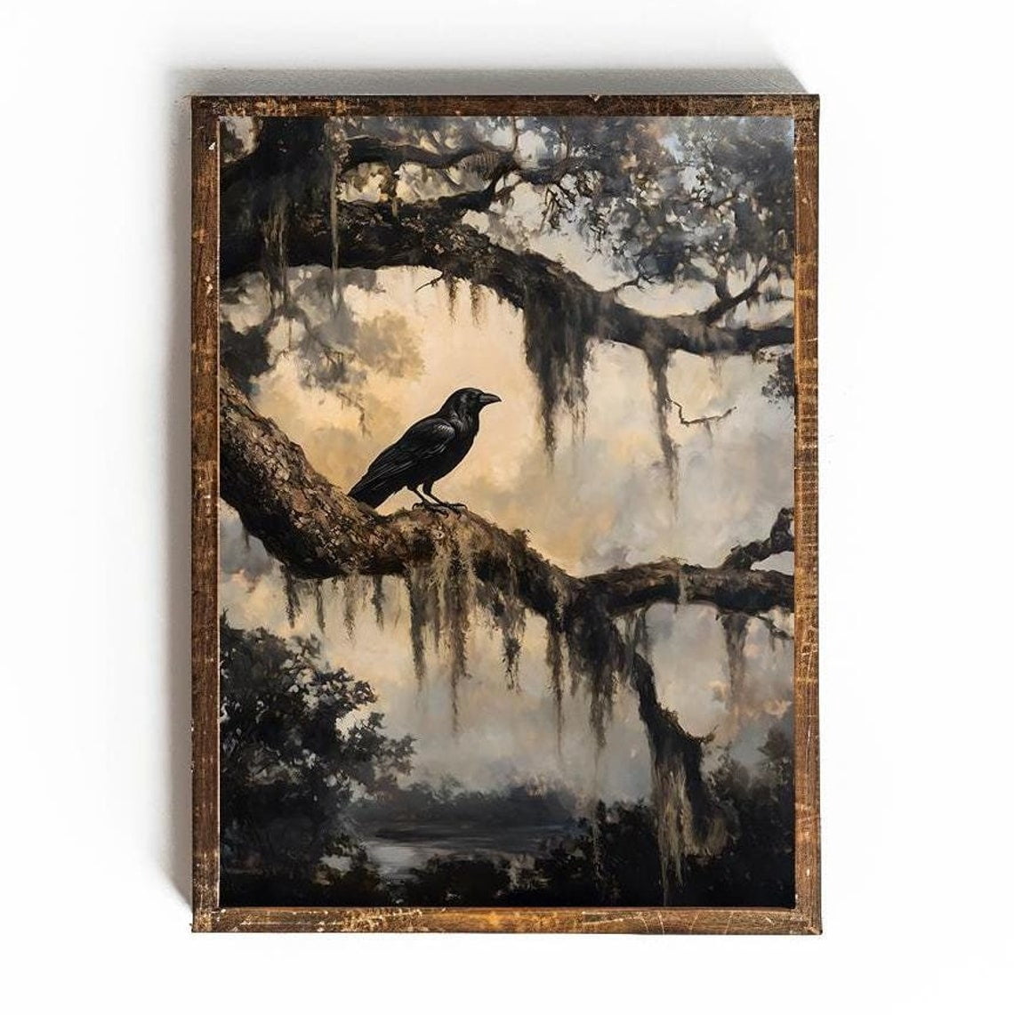 Raven Poster Edgar Allen Poe Inspired Art Southern Gothic Decor Live ...
