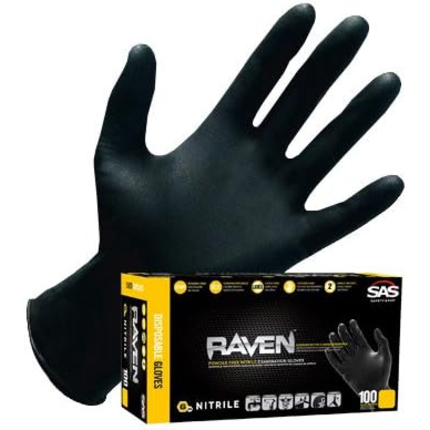 Raven Powder-Free Nitrile Gloves -XL - Walmart.com