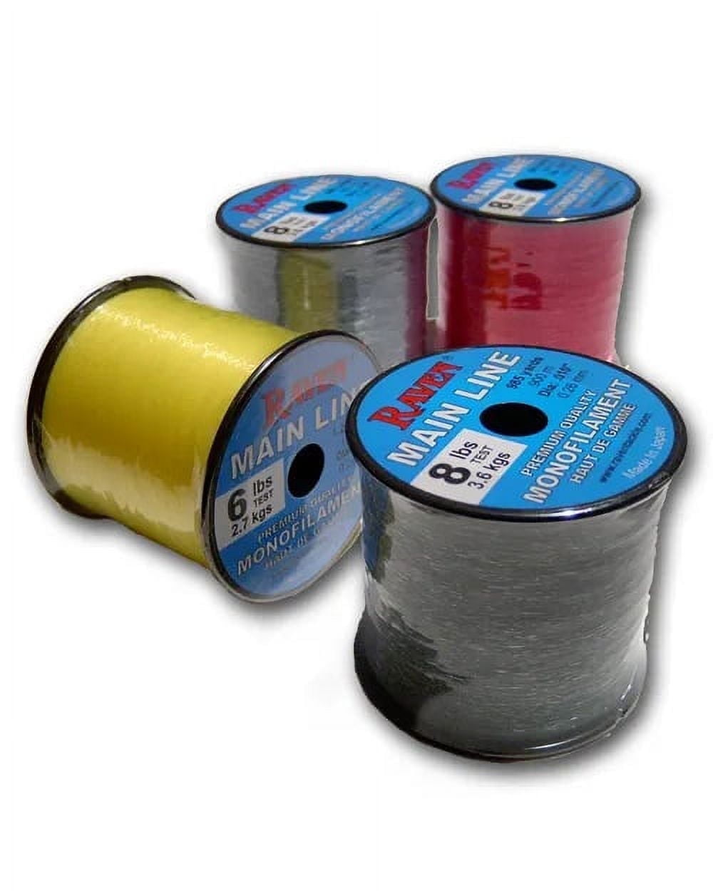 Raven Premium Mono Fishing Line Hi Viz 8-15 lb test (12lb Yellow ...