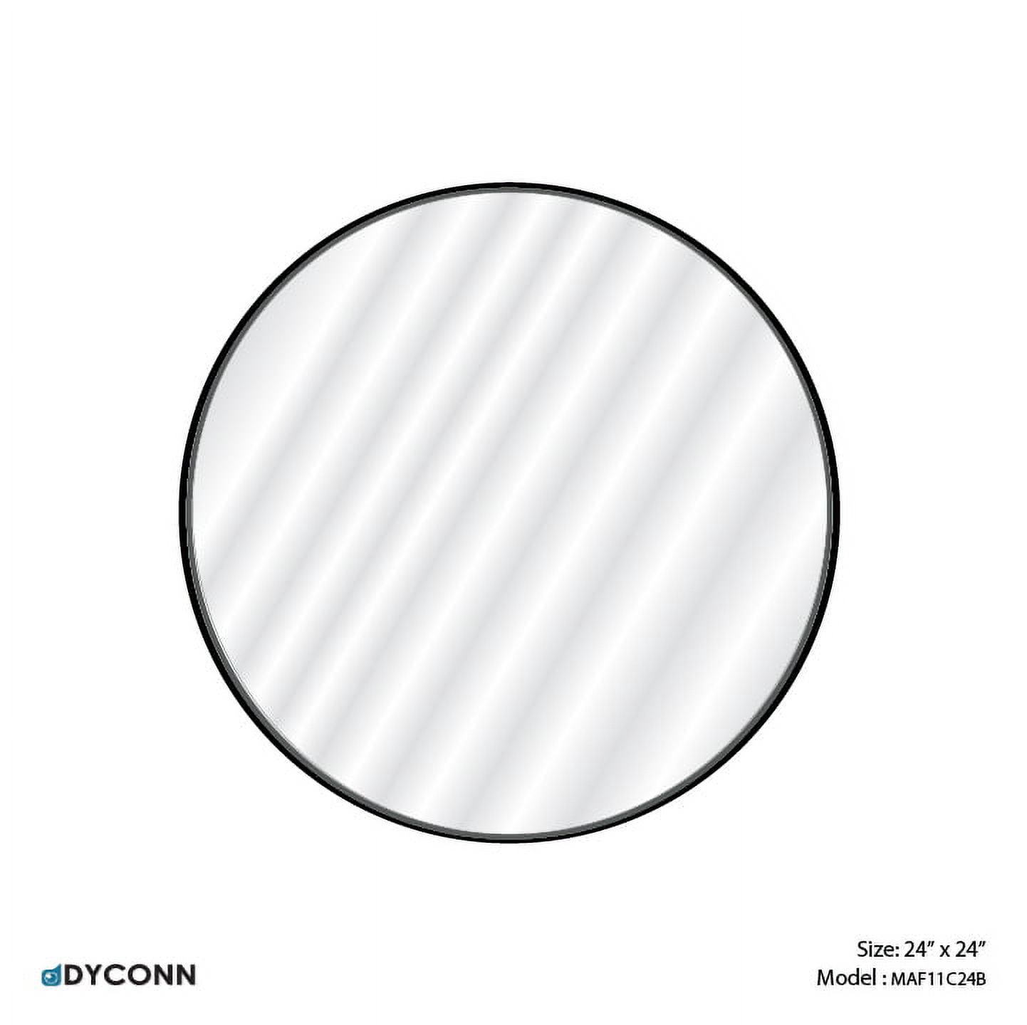 Raven Series MAF11 Round Black Metal Framed Mirror(24") - Walmart.com