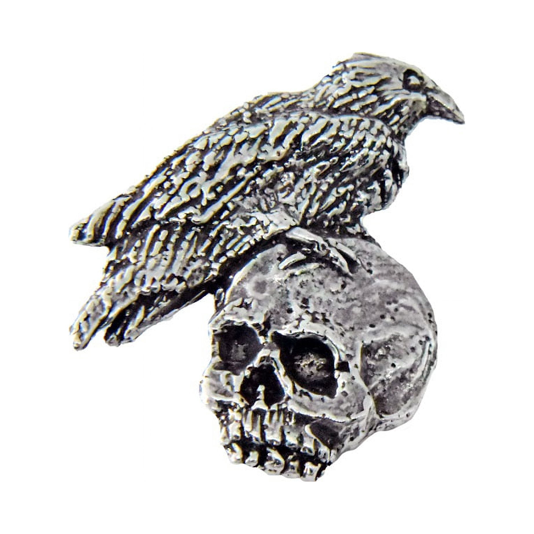 Raven and Skull Pin, Pins, G015, Lapel, Brooch, Hat, Backpack, Jacket ...