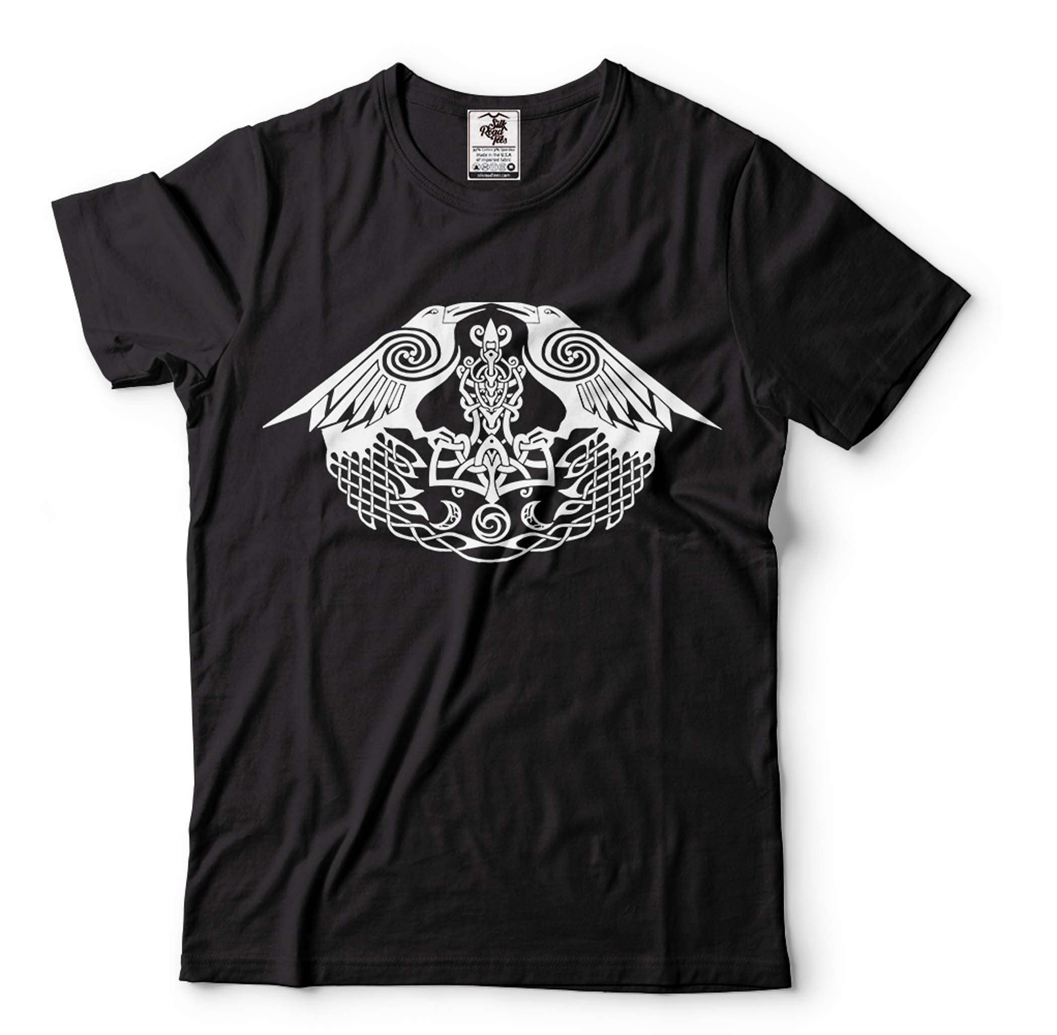 Raven T-Shirt Viking Ravens Tshirt Norse Nordic Mythology T-Shirt ...