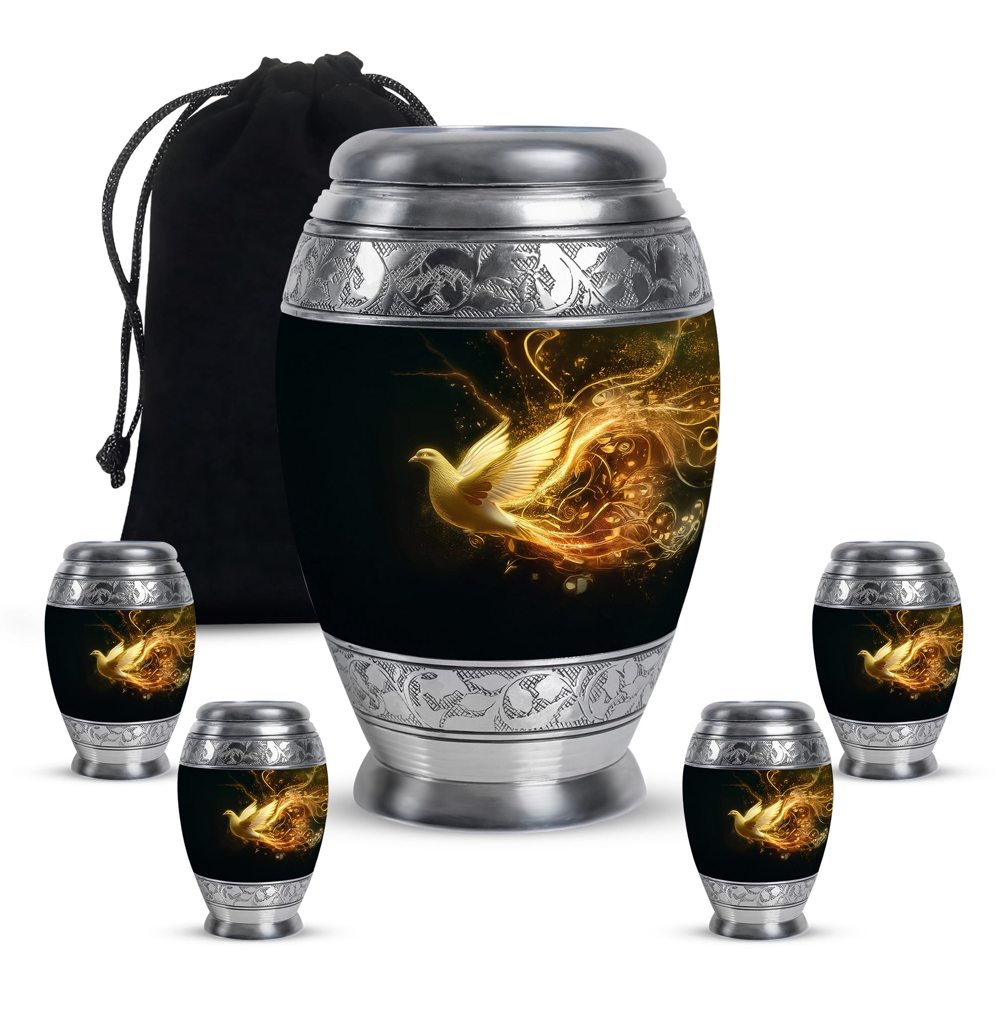 Raven Urn, Urns for Human Ashes, burial Urns for Adult human Ashes ...