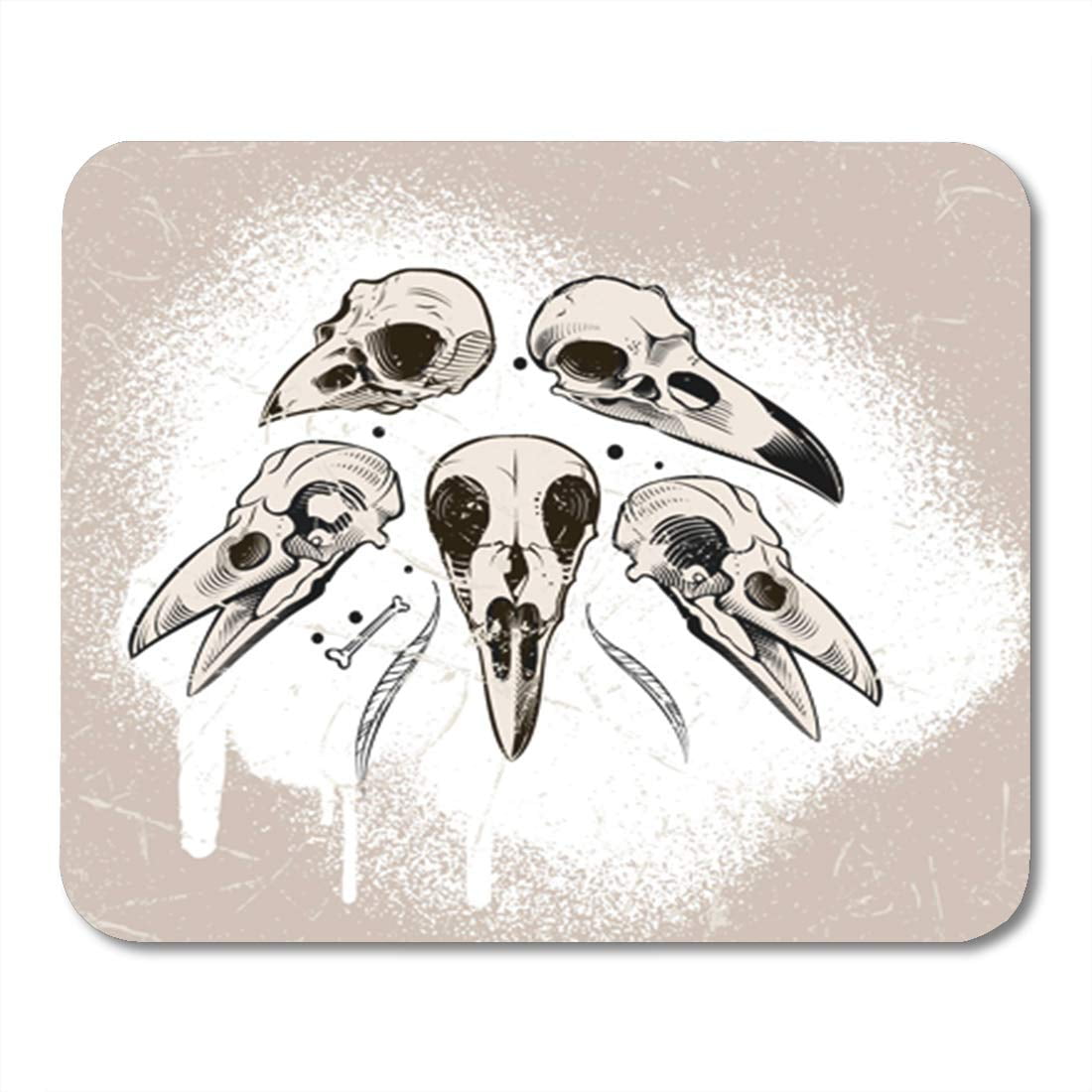Raven Vector Crow Skull Ancient Aztec Bird Black Culture Death Mousepad ...