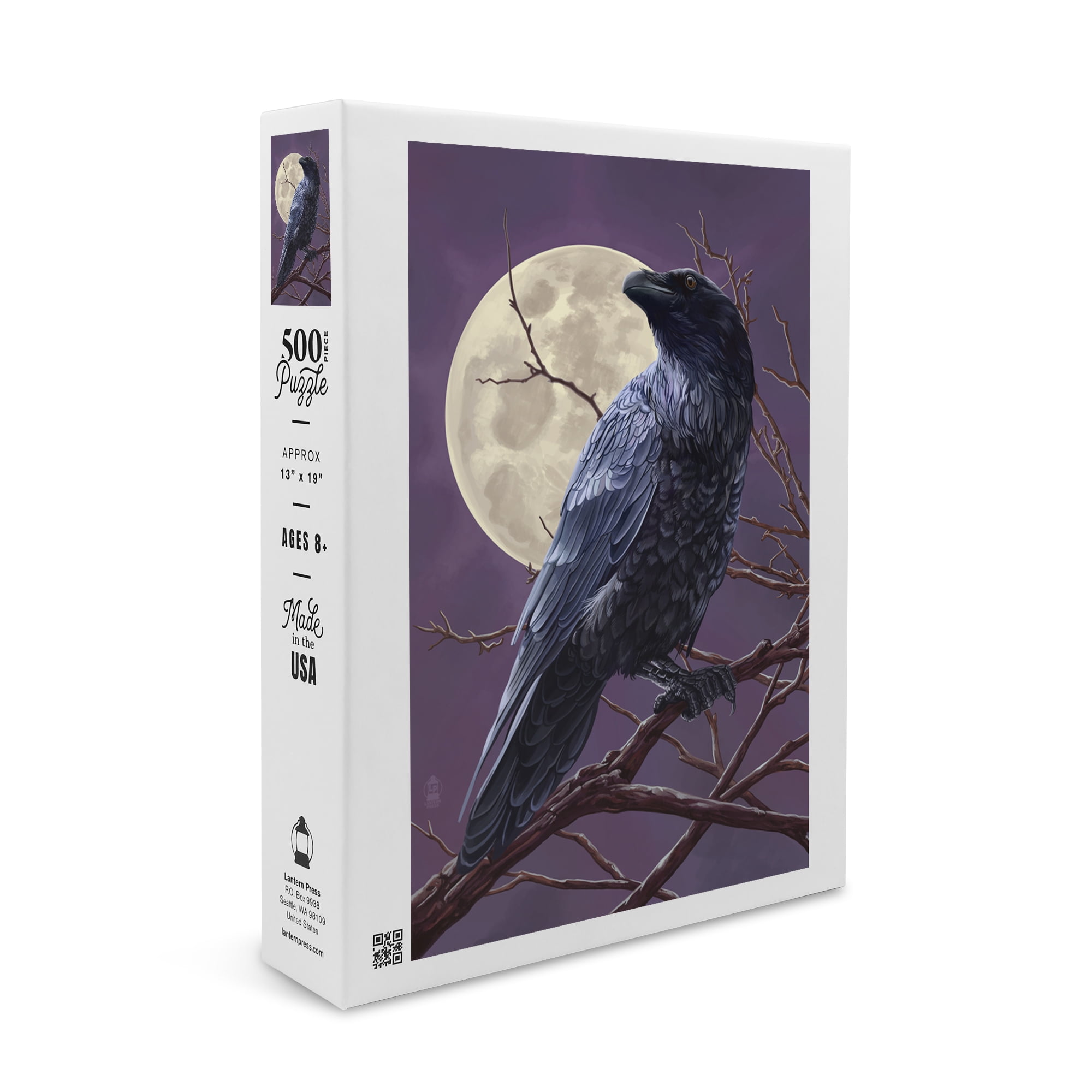 Raven and Moon at Night (19x27 inches, Premium 500 Piece Jigsaw Puzzle ...