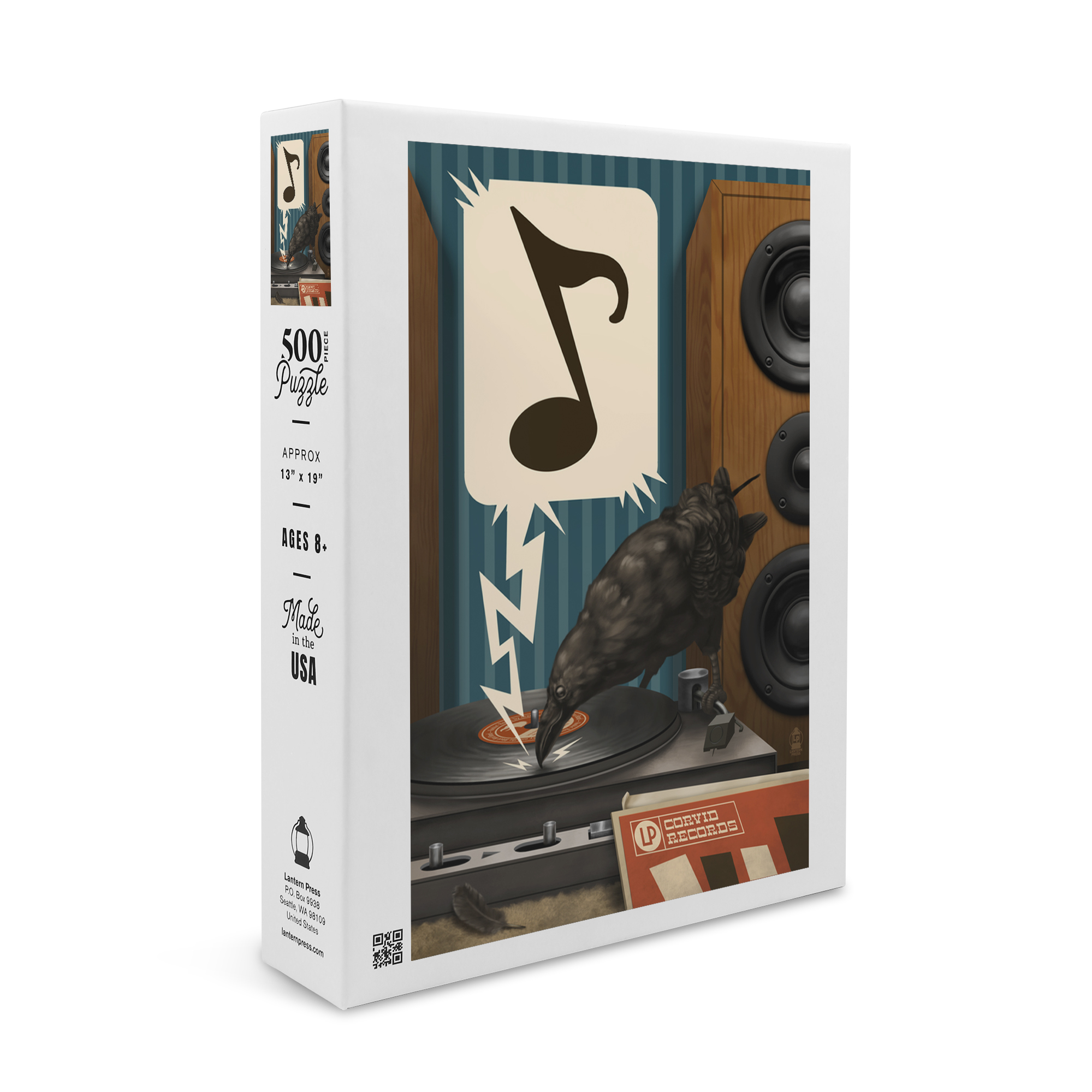 Raven and Record Player (19x27 inches, Premium 500 Piece Jigsaw Puzzle ...