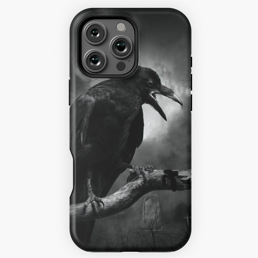 Raven in Cemetery Phone Case for iPhone 16 15 14 13 12 11 Pro Max ...