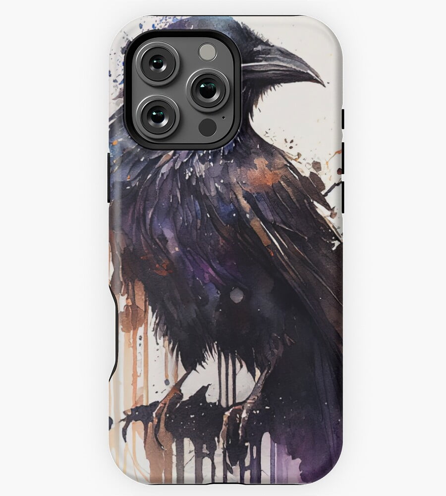 Raven's Gaze Gothic Crow Art GA1435 Phone Case for iPhone 11 to 17 Pro ...