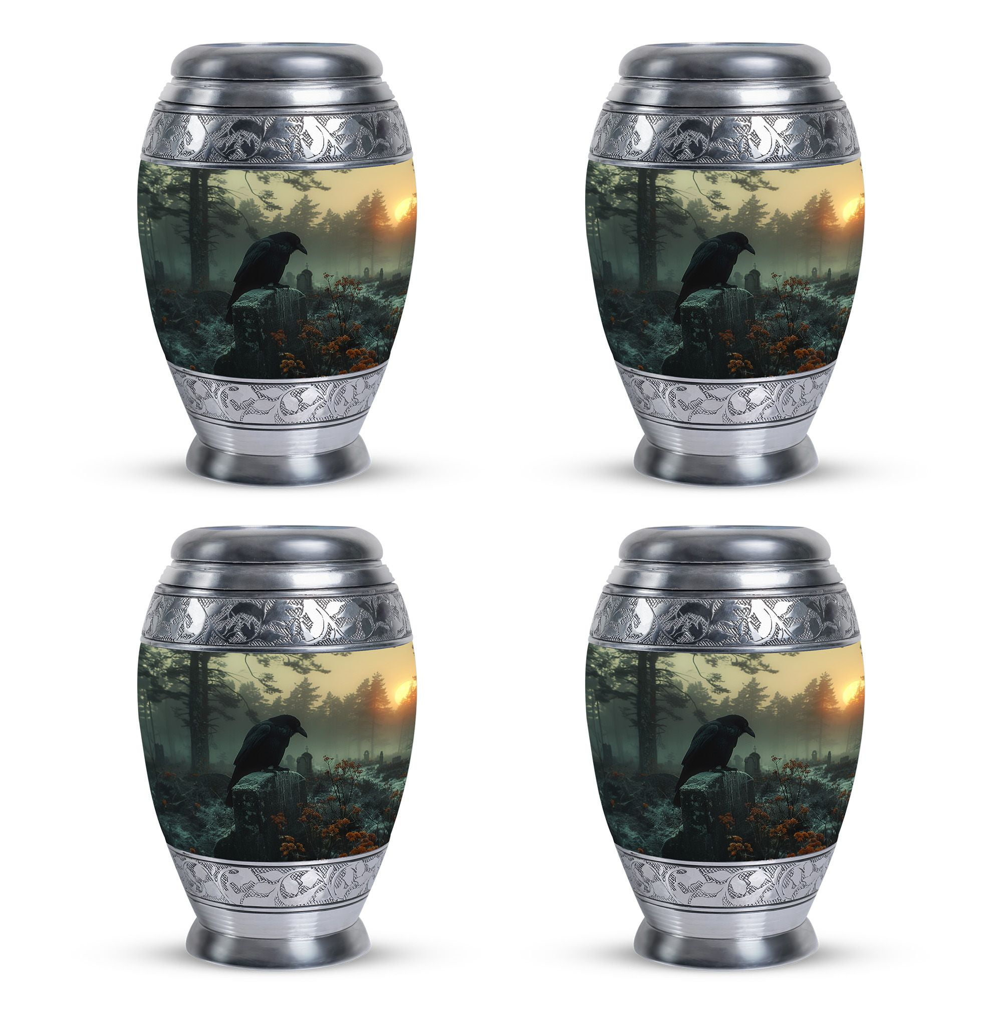 Raven's Memorial Urns And Keepsakes For Ashes - Small Urn For Human ...