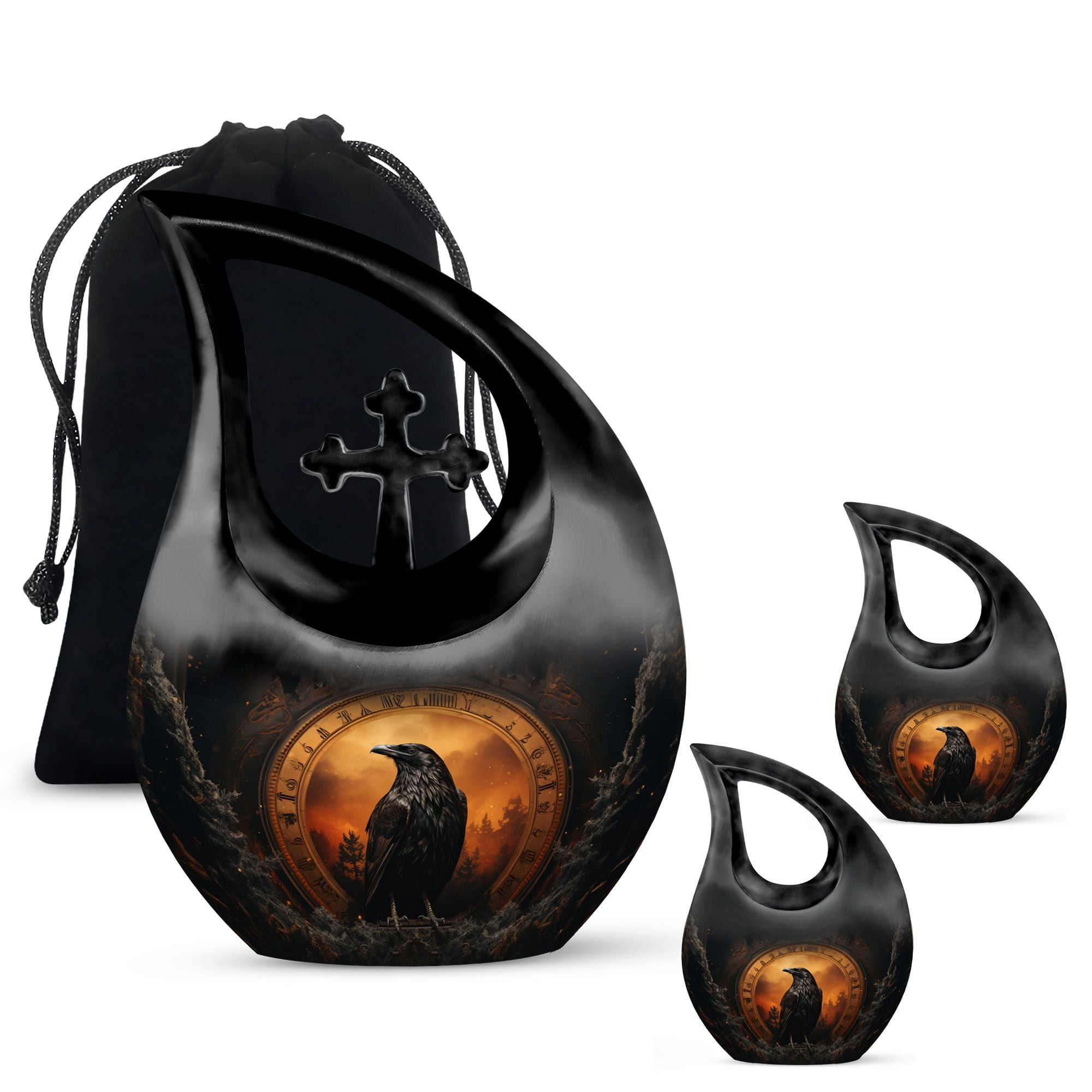 The Raven's Watch Urn - Adult Cremation Urns - Urn For Human Ashes ...