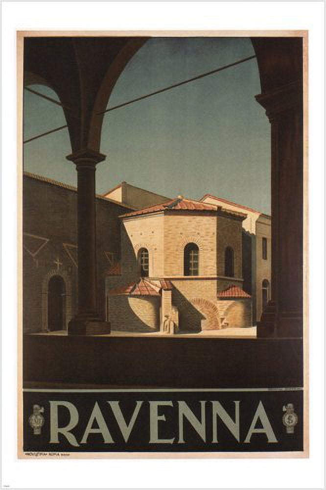Ravenna Vintage Travel Poster Giovanni Guerrini Italy 1928 20x30 ...