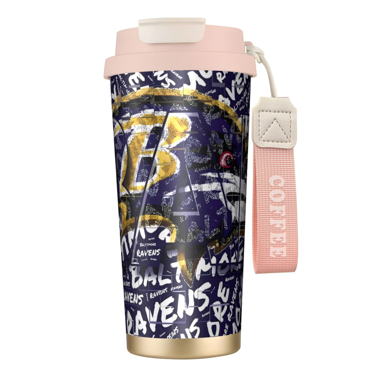 Ravens 316 Stainless Steel Coffee Cup Football Team Insulated Travel ...