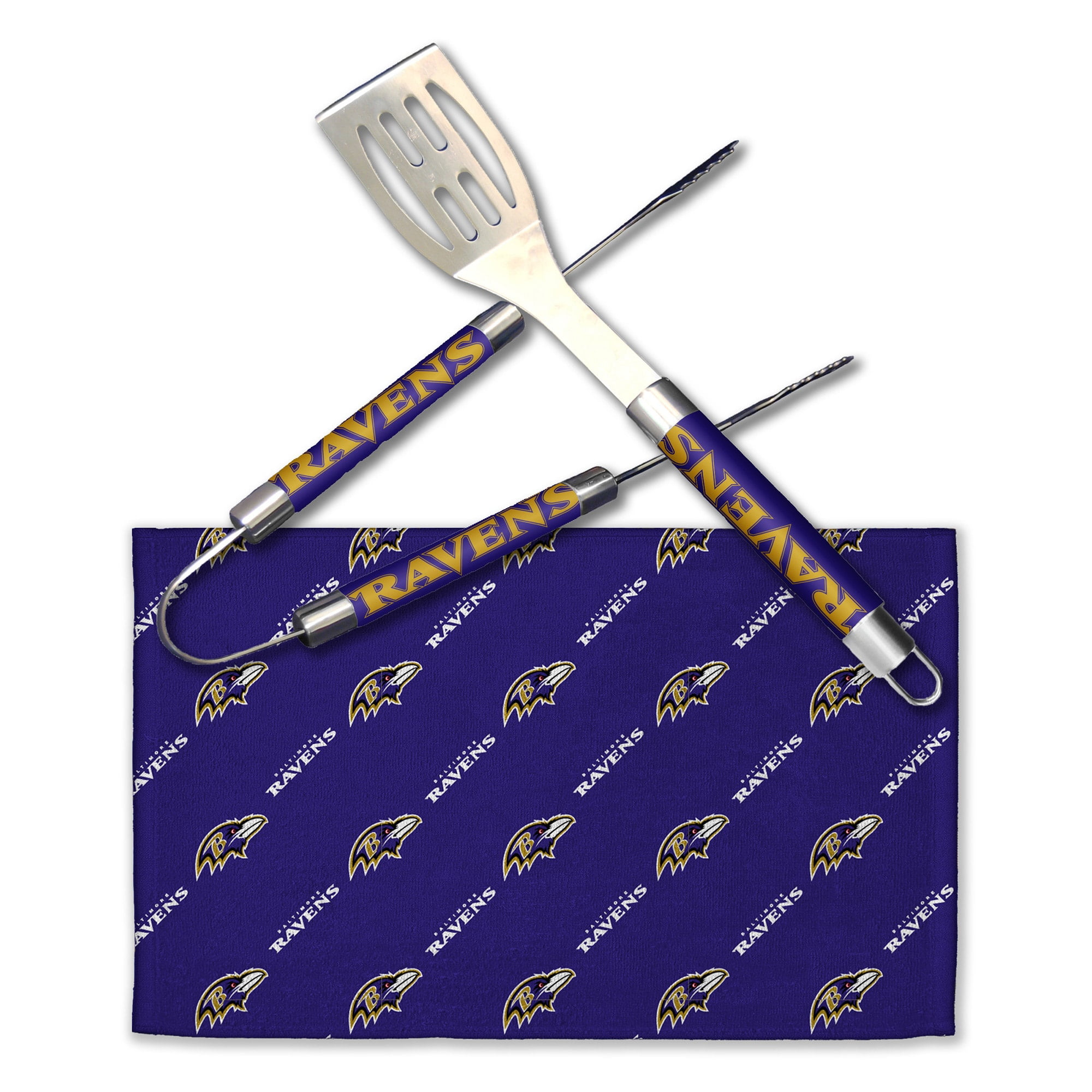 The Northwest Group Baltimore Ravens BBQ Grill Utensil Set - Walmart.com