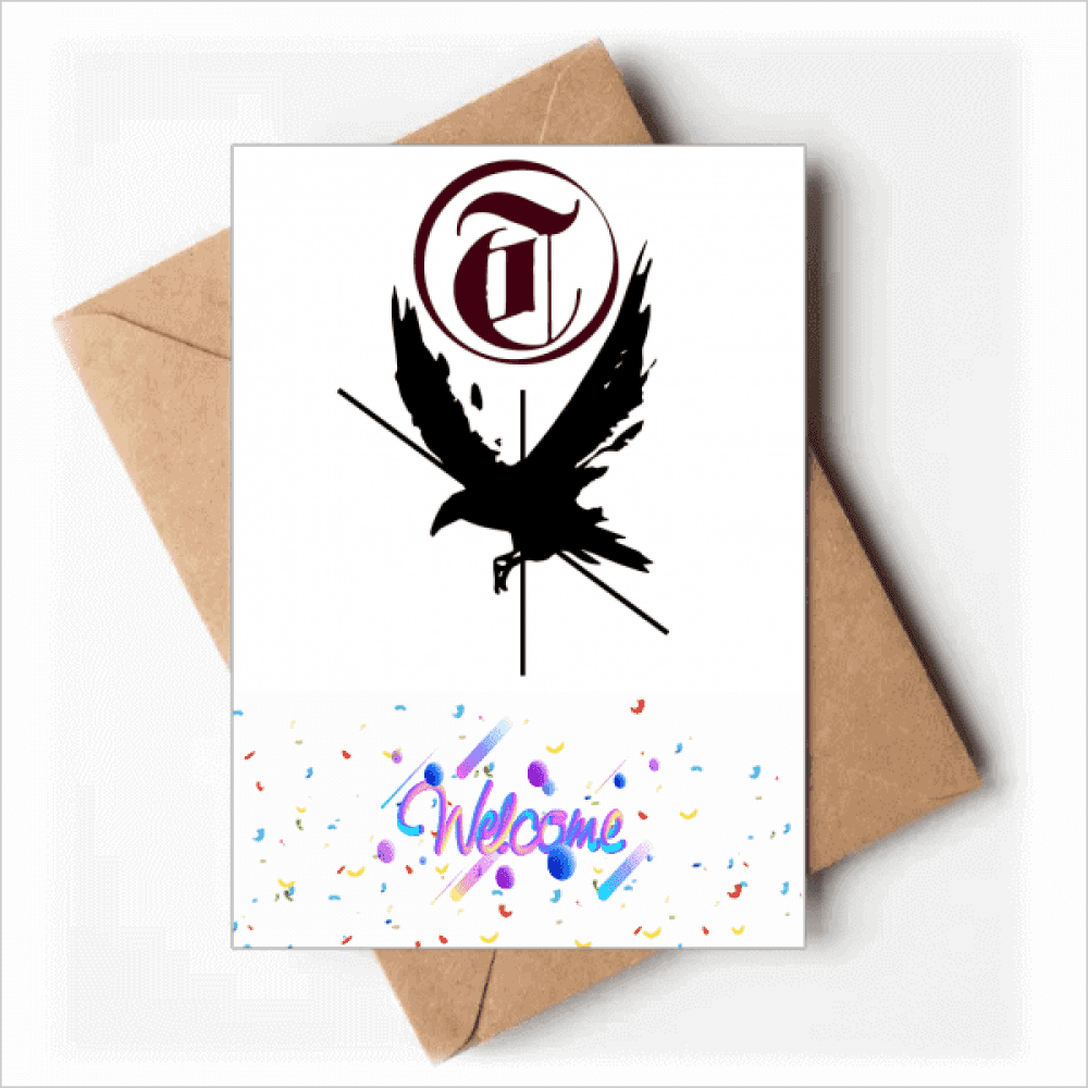 Ravens Birds Flying Animals Welcome Back Greeting Cards Envelopes Blank ...