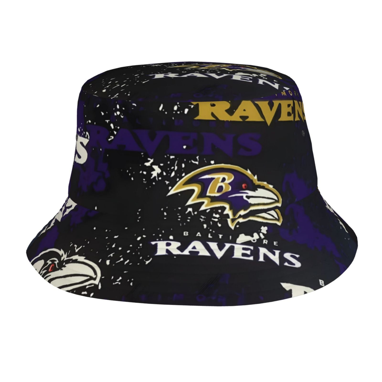 Ravens Bucket Hat Football Team Logo Custom Full printing Sun Hat ...