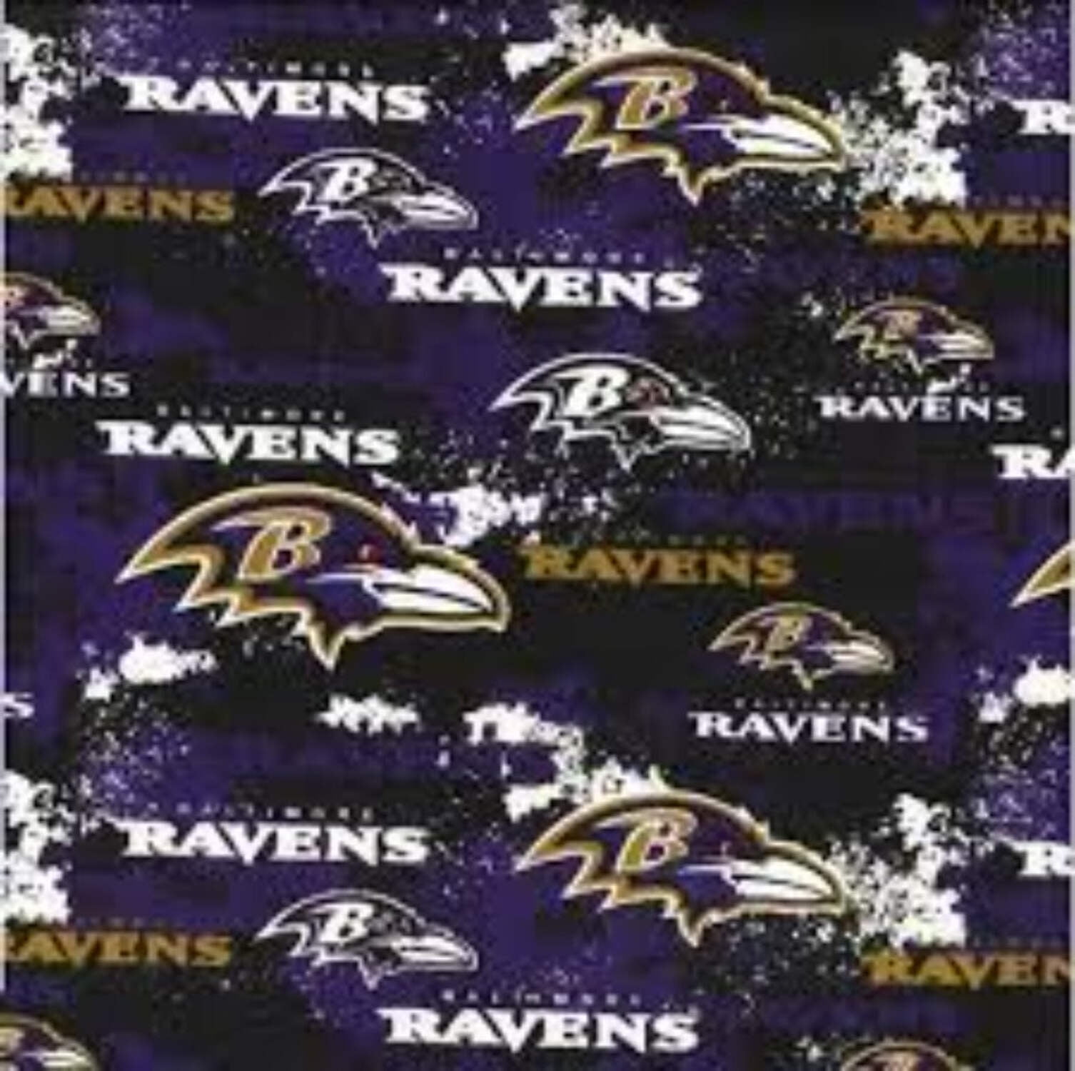 Ravens Distressed Retro Cotton Fabric - Walmart.com