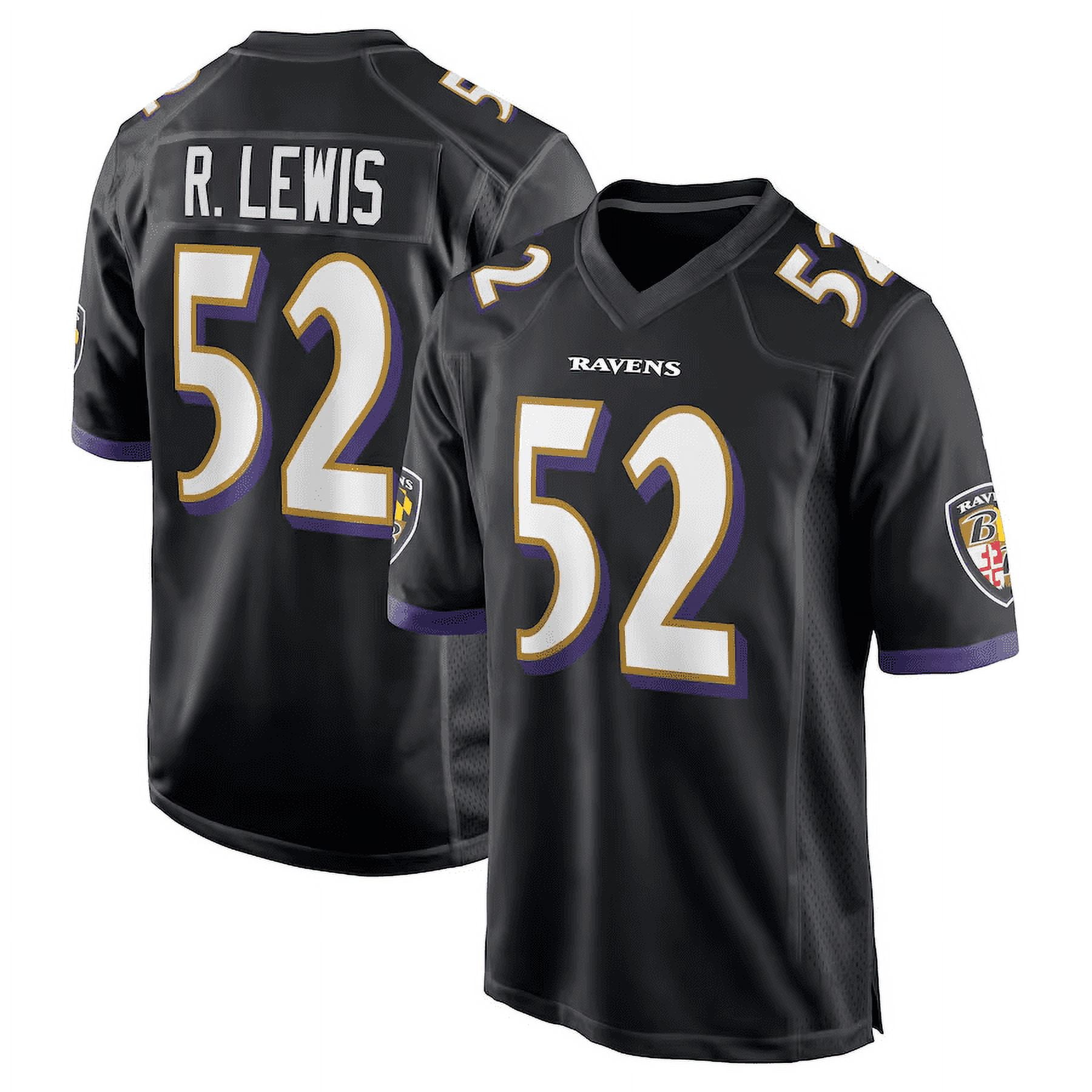 Ravens Football Shirt Ray Lewis#52 Team Name Number Fans Gift Adult ...