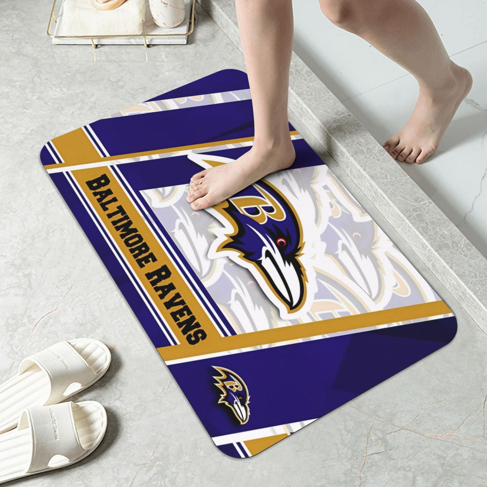 Ravens Football Team Diatom Mud Mat 19.7x31.5In Absorbent Bathroom Mat ...