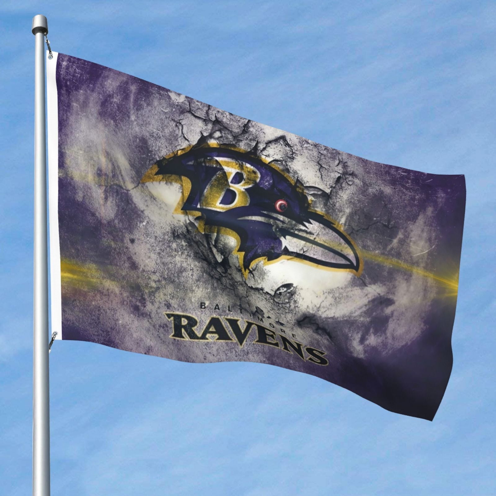 Ravens Football Team Double-Sided Flag 5x8ft, Garden Hanging Flag, Game ...