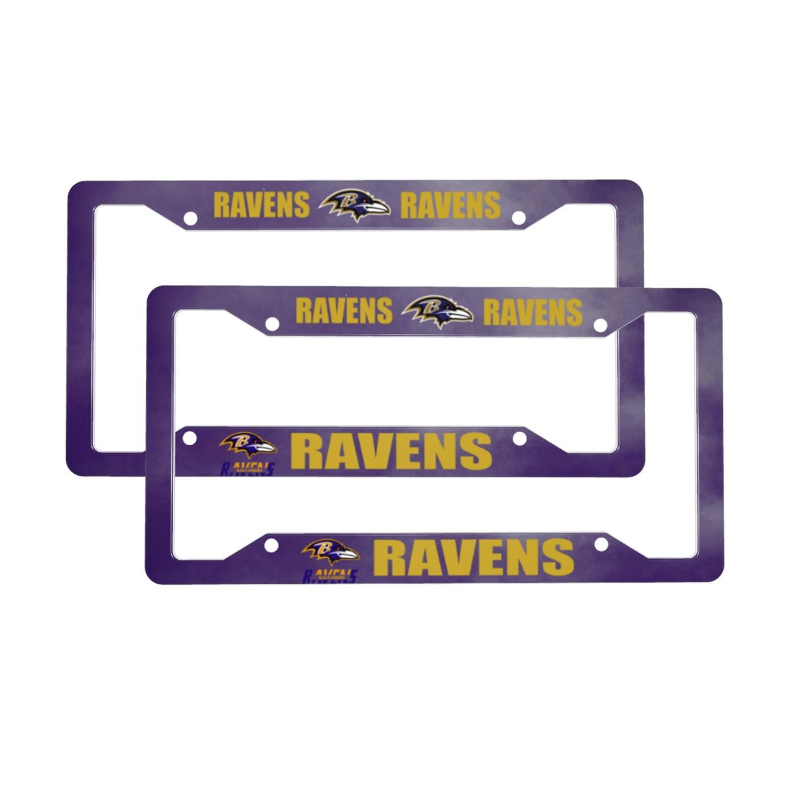 Ravens Football Team Four-Hole License Plate Frame (One Pair) Suitable ...