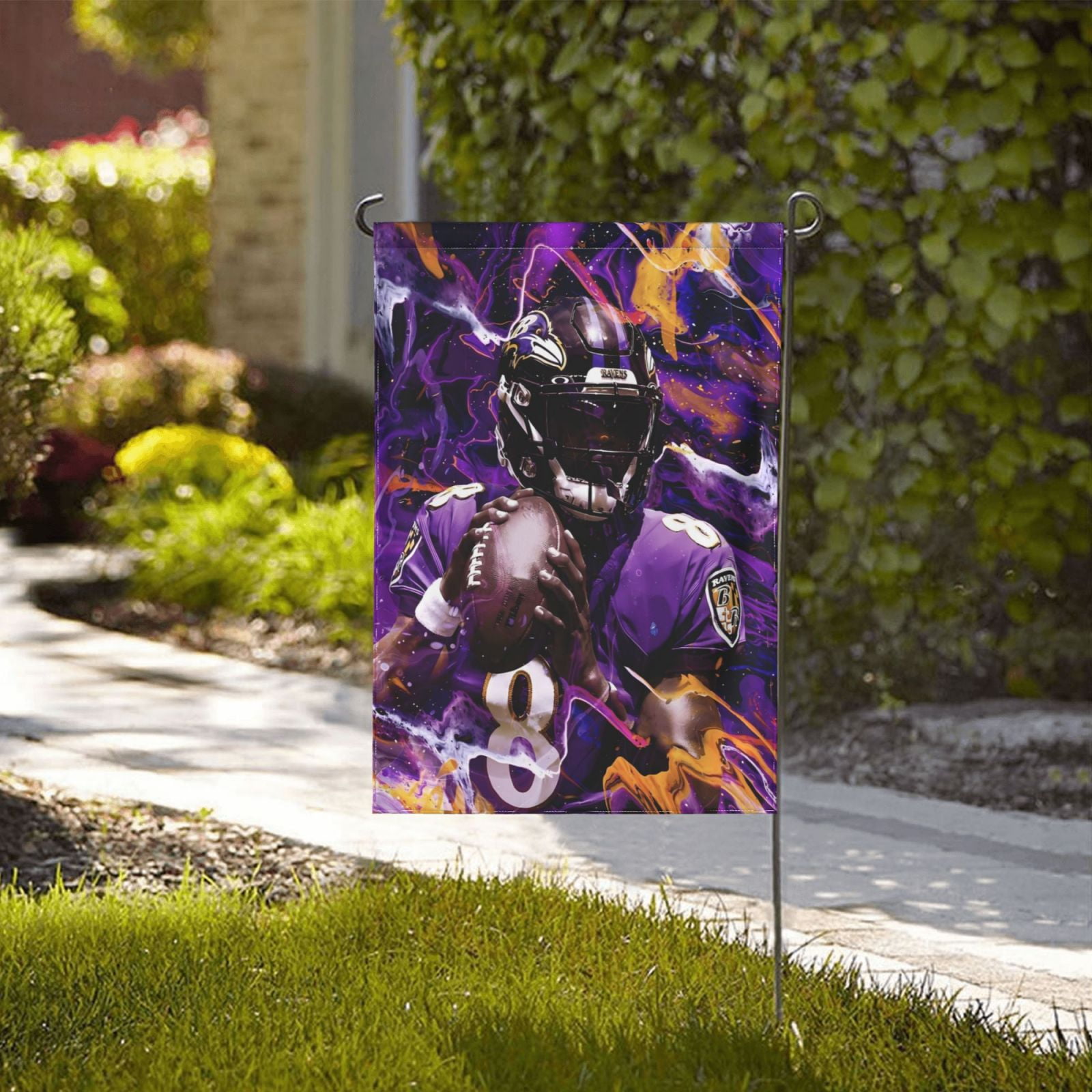 Ravens Football Team Garden Flag 12.5"x18"/28"x40" Double Sided Yard ...