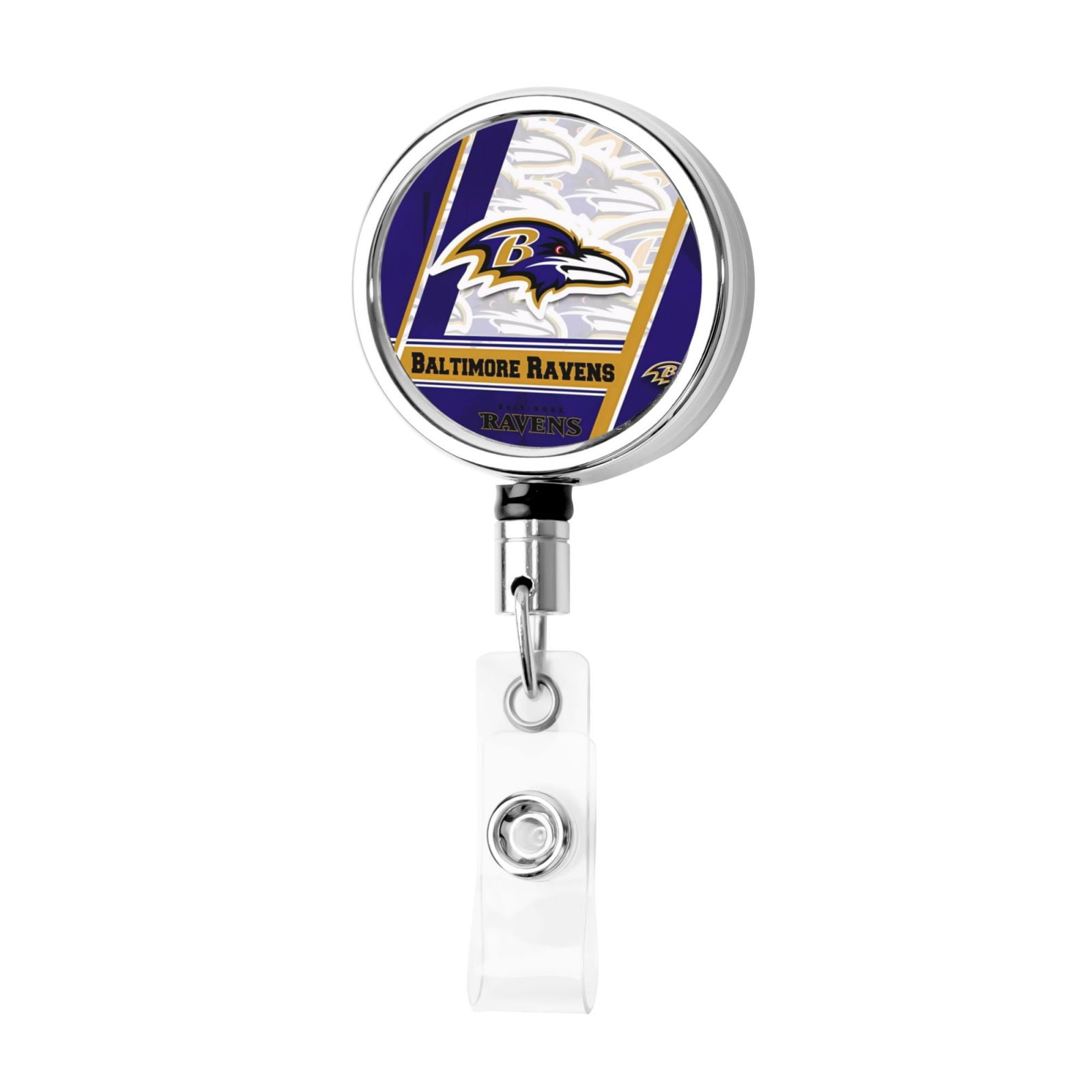Ravens Football Team Heavy Duty Retractable Badge Holder Reel, Metal ID ...