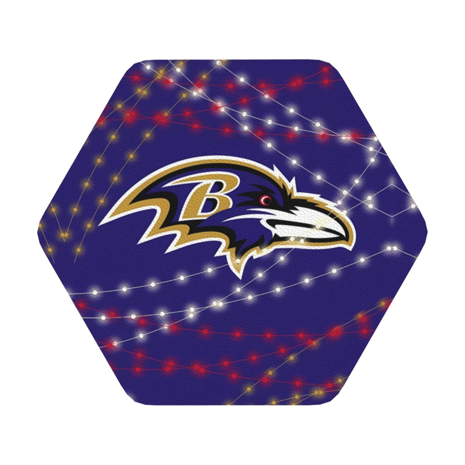 Ravens Football Team Logo Leather Coasters, Splash-Proof, Tabletop ...