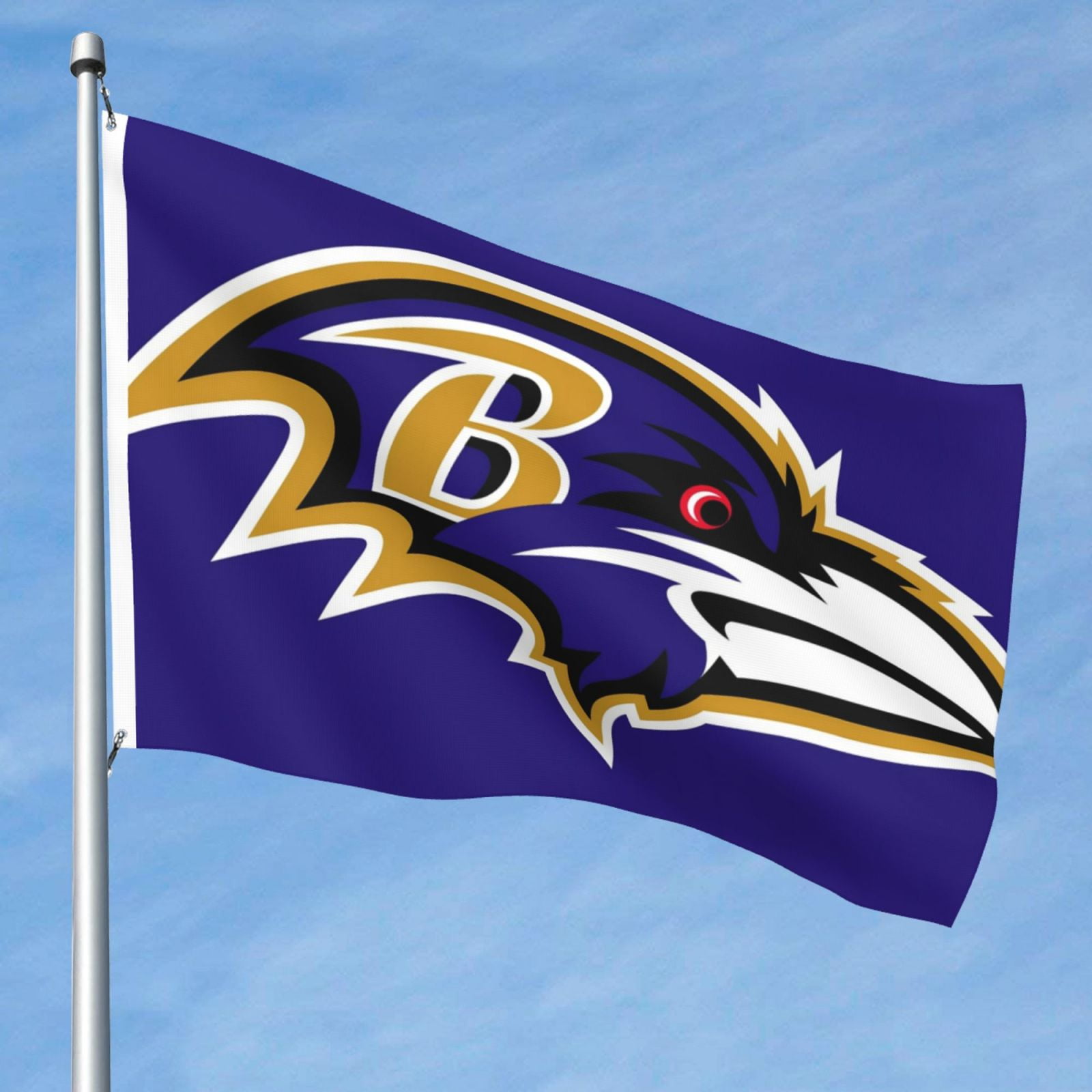 Ravens Football Team Outdoor 5x8ft Double Sided Flag - Lightweight and ...