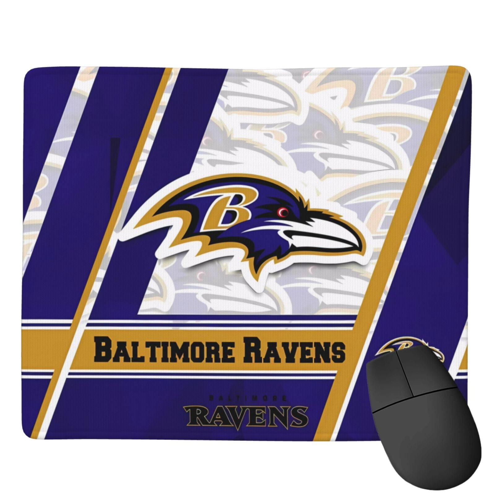 Ravens Football Theme Mouse Pad 7x9 Inch - Non-slip Rubber Bottom ...