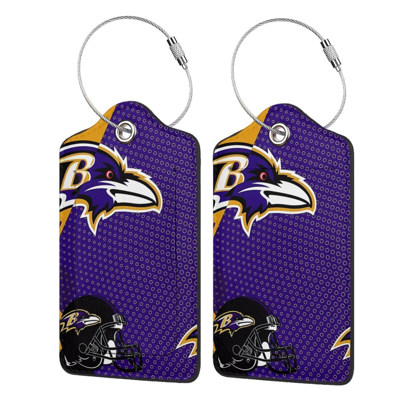 Ravens Leather Luggage Tag Leather Suitcase Baggage Tags Luggage Tag Travel Tags with Privacy ...
