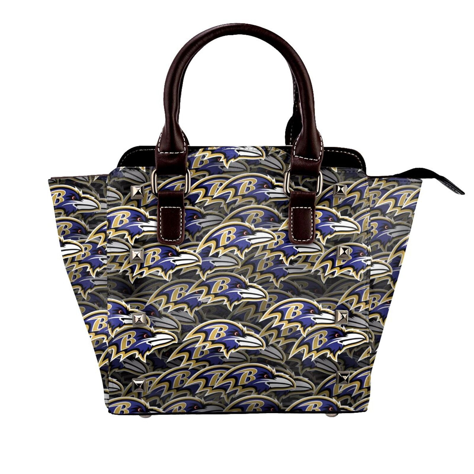 Ravens Leather Rivet Shoulder Bag Baseball Fans Team Women Backpack ...