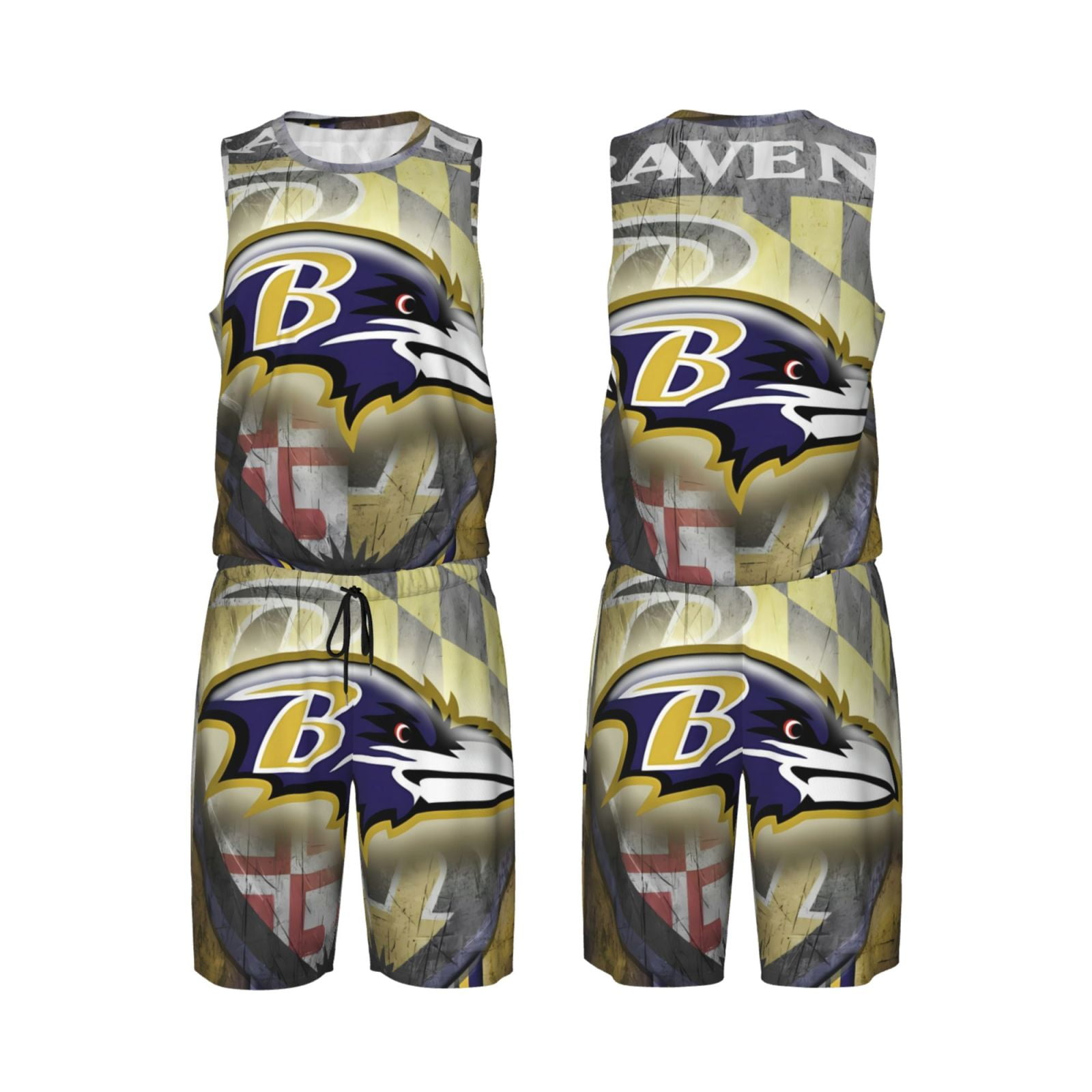 Ravens Men’s Basketball Uniform Set Men Basketball Jersey and Shorts ...