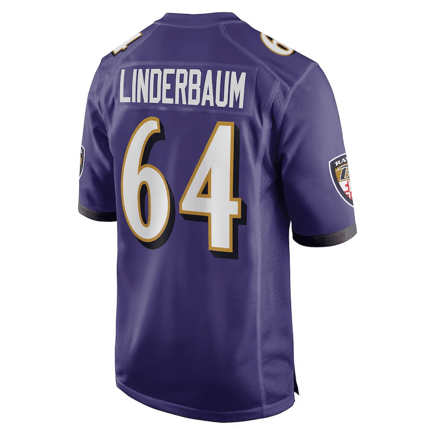 Ravens Youth Home Limited Tyler Linderbaum#64 Fans short sleeve Game ...