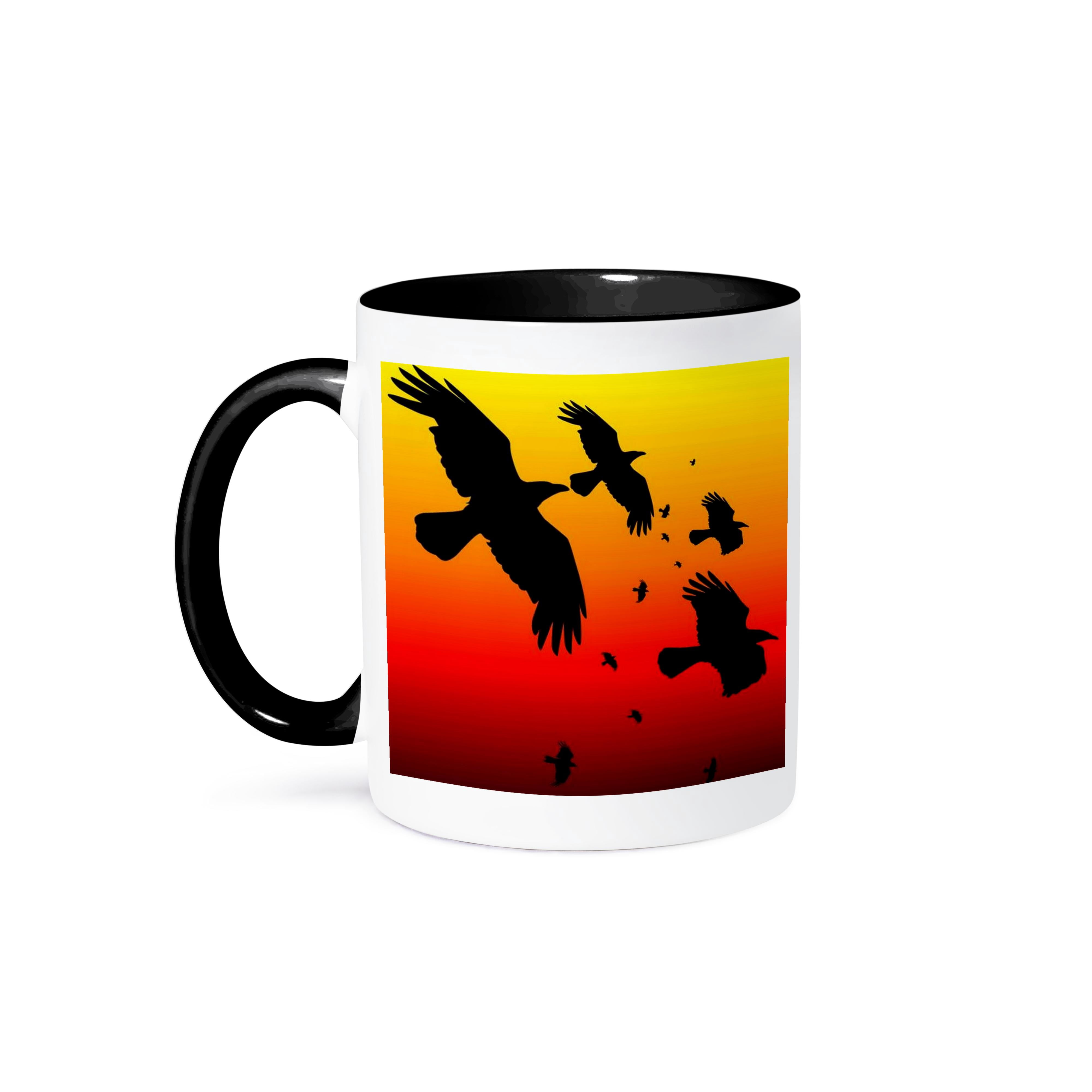 3dRose, Ravens On A Red Sky- animal, bird, birds, crow, halloween, myth ...
