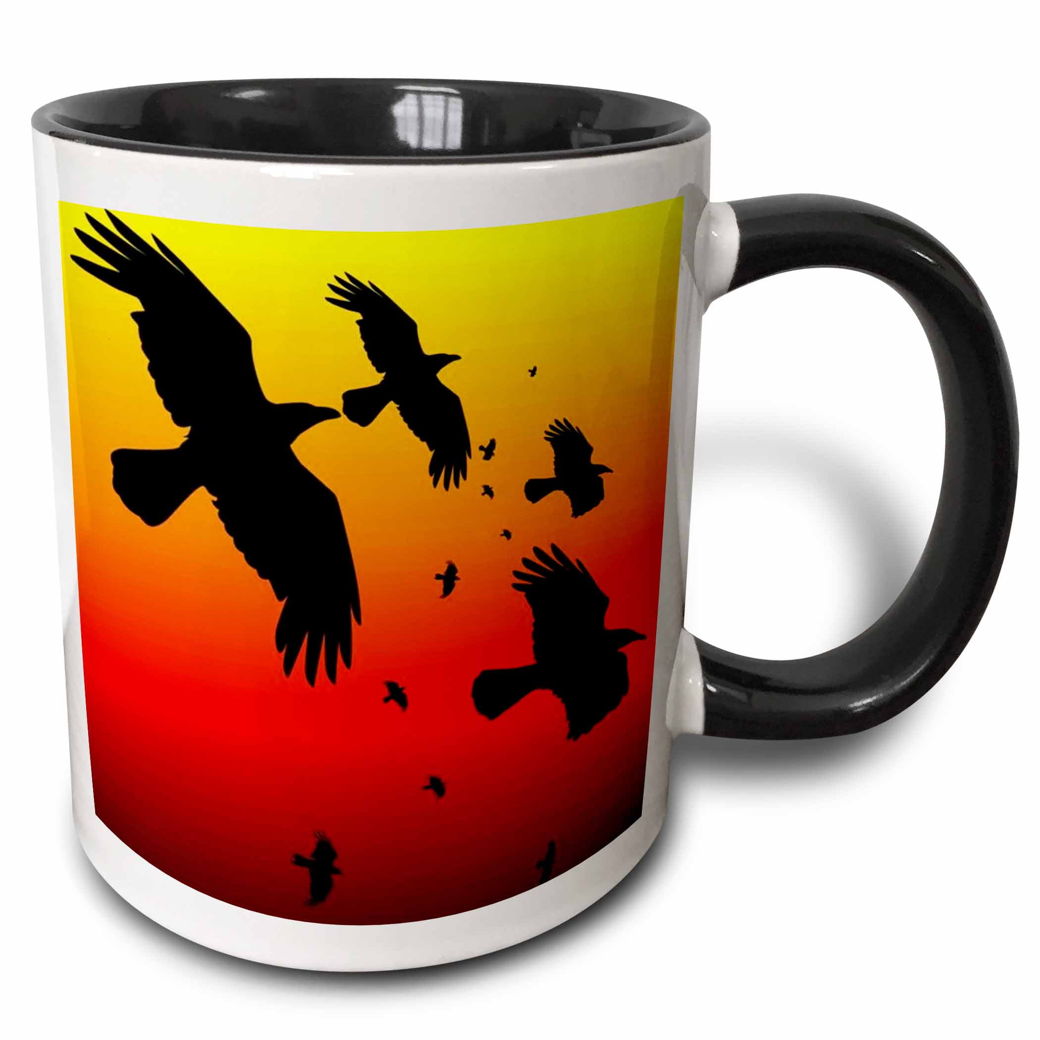 Ravens On A Red Sky- animal, bird, birds, crow, halloween, myth ...