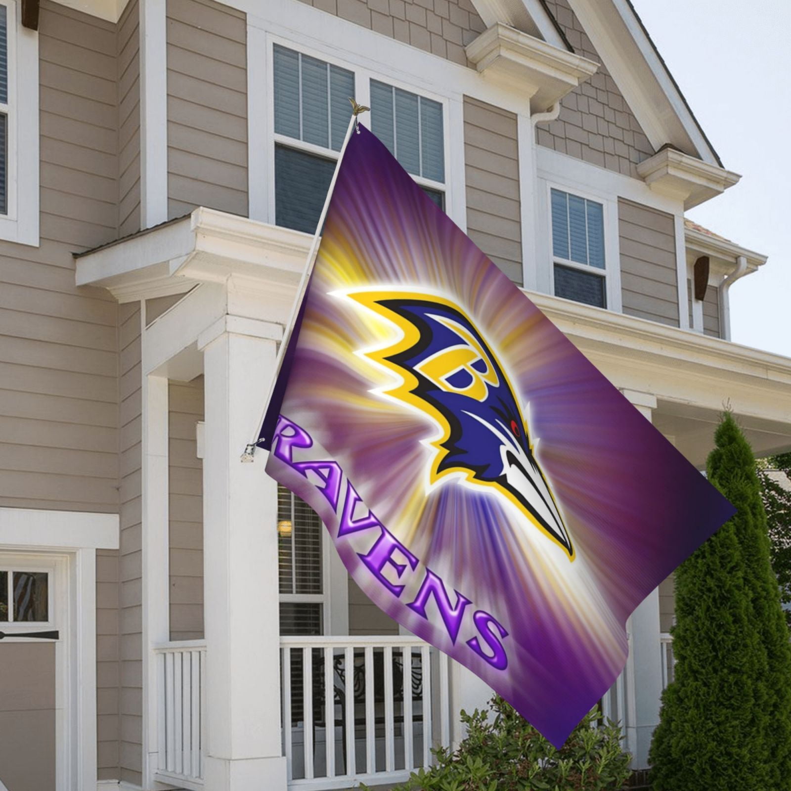 Ravens Outdoor Decorative Flags Printed with Football Team Logo Support ...