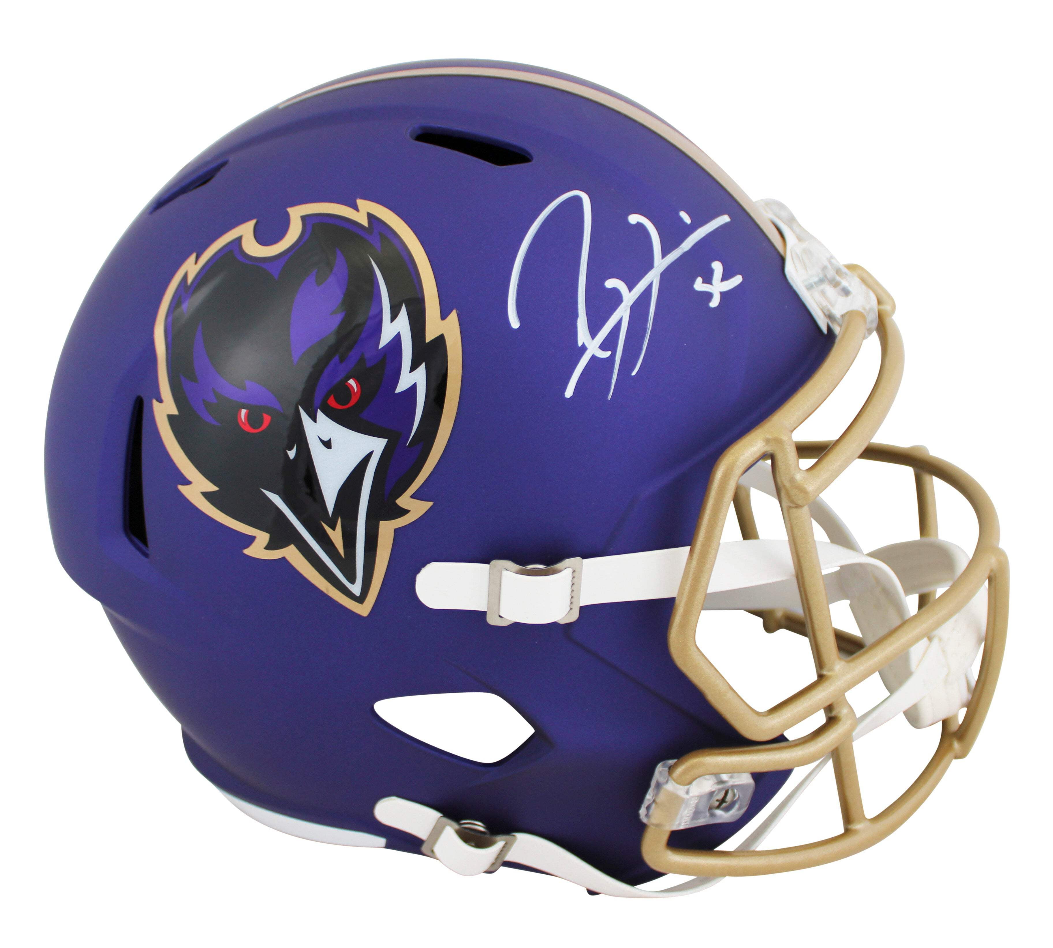 Ravens Ray Lewis Signed 2024 On-Field Alt Full Size Speed Rep Helmet ...