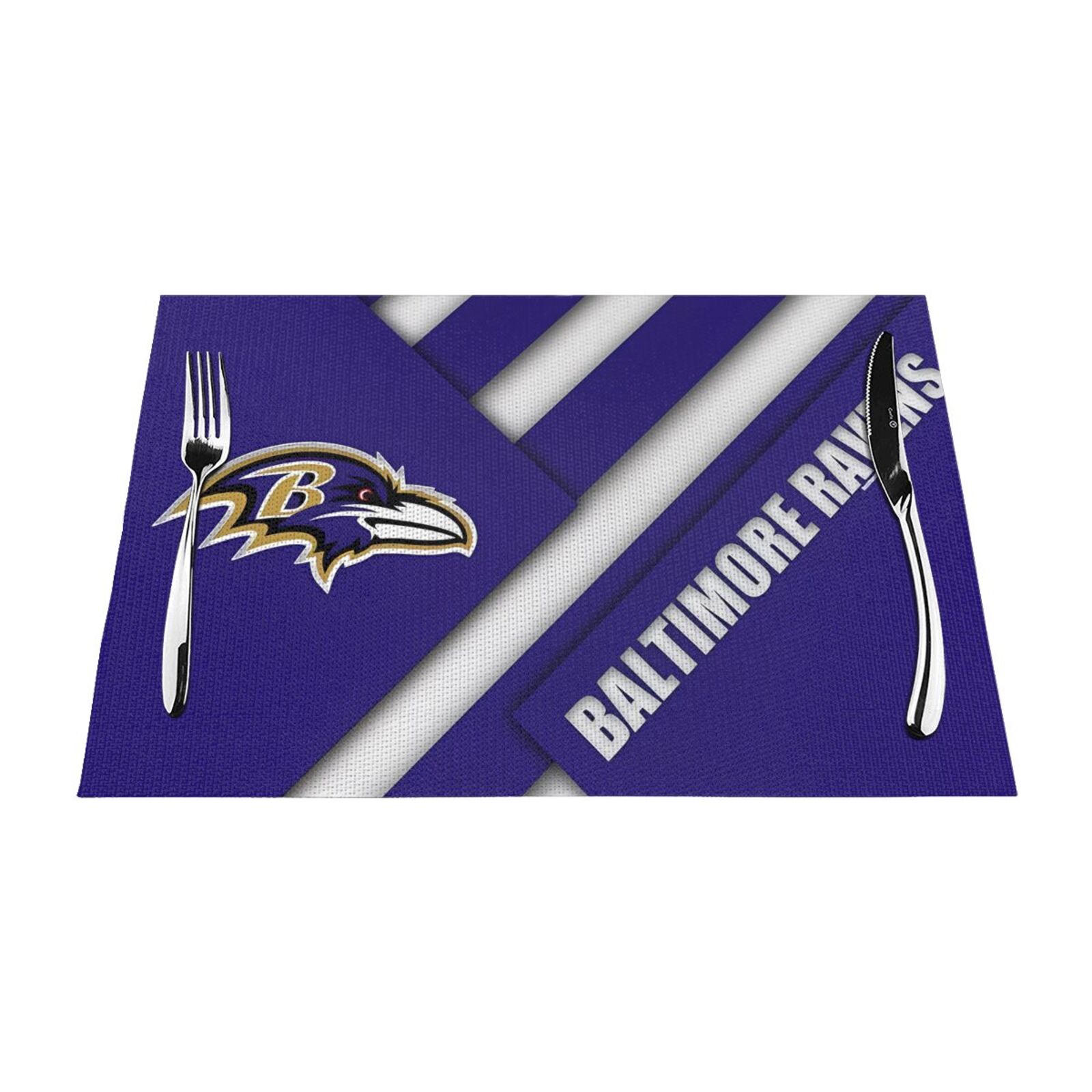 Ravens Team Pvc Woven Placemat 12x18in (1 Piece Pack, 4 Piece Pack, 6 ...