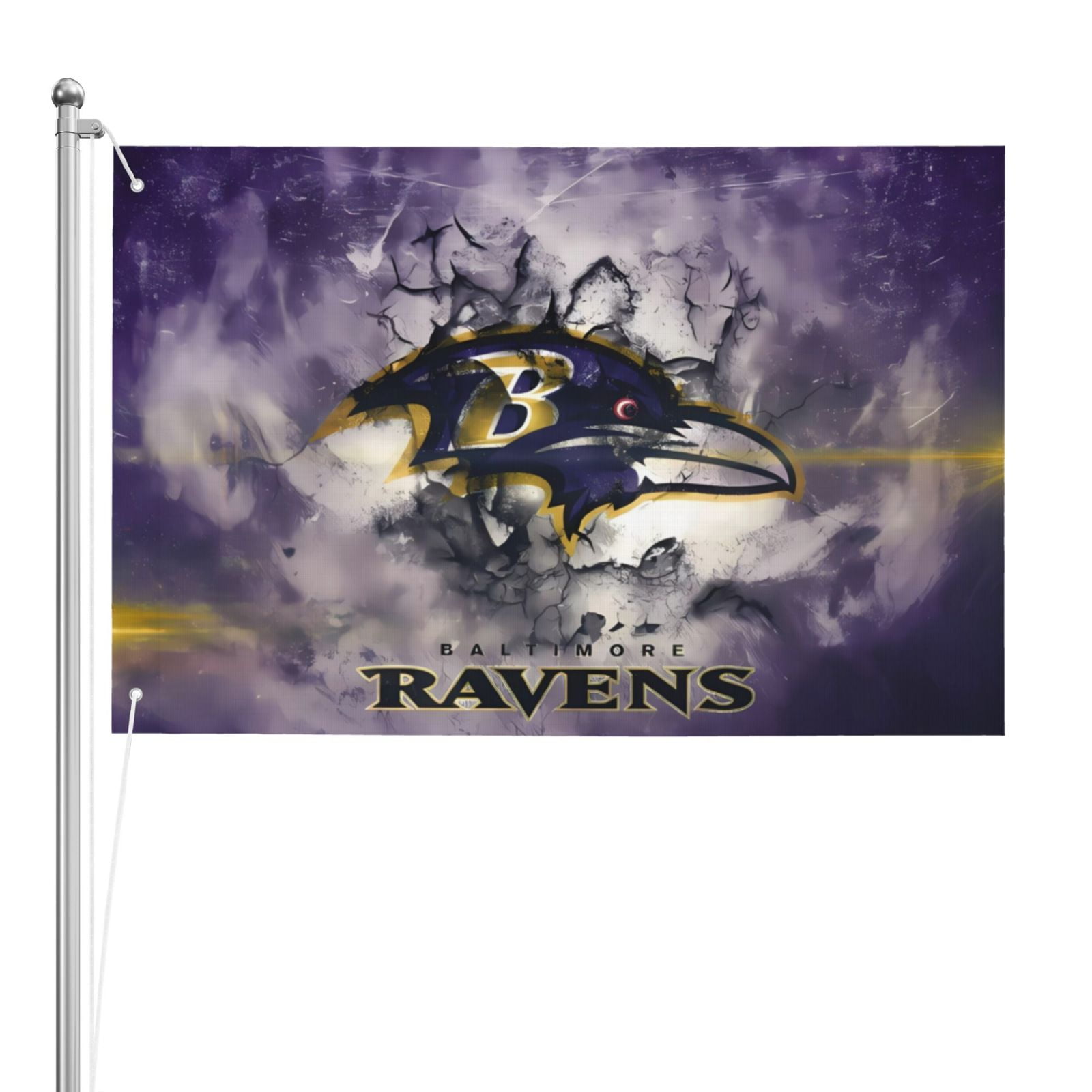 Ravens Three Layer personalized Double Sided Flag Football Fans ...