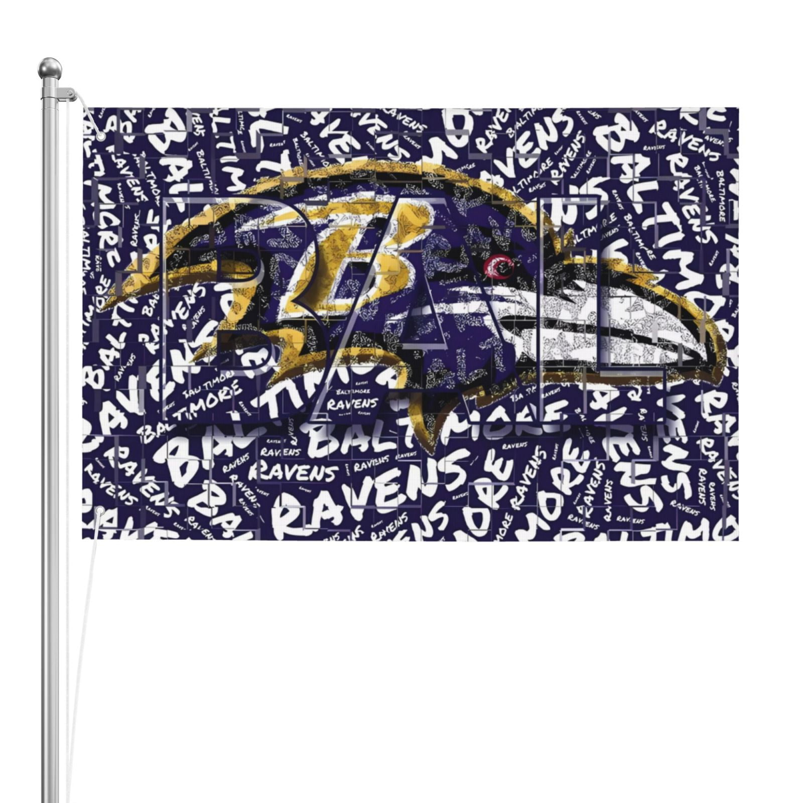 Ravens Three Layer personalized Double Sided Flag Football Fans ...