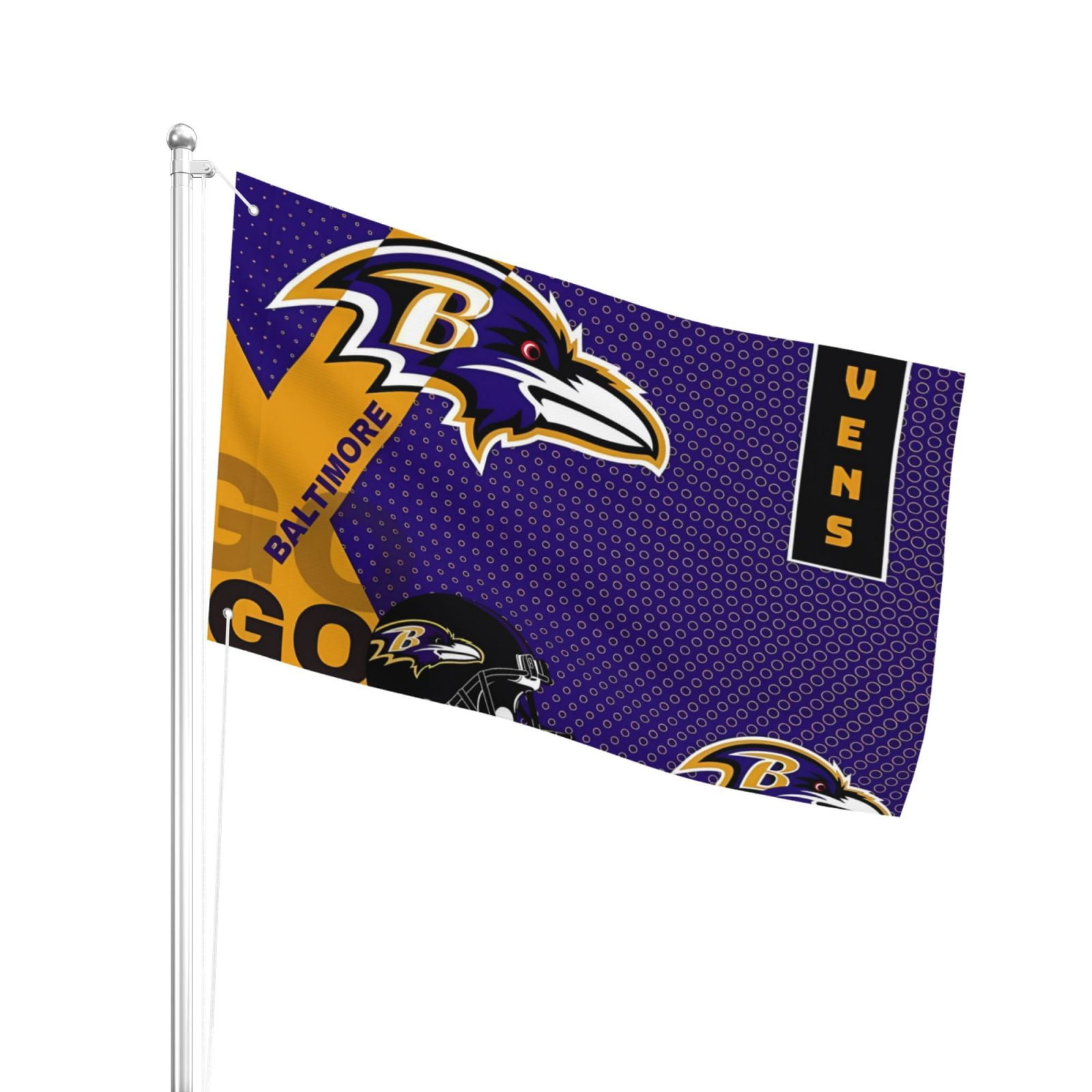 Ravens Three Layer personalized Double Sided Flag Football Fans ...