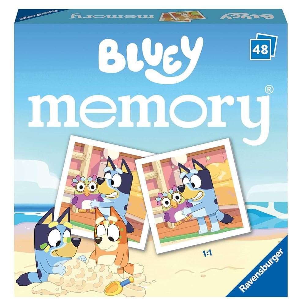 Ravensburger Bluey Mini Memory Matching Picture Snap Pairs Game for ...